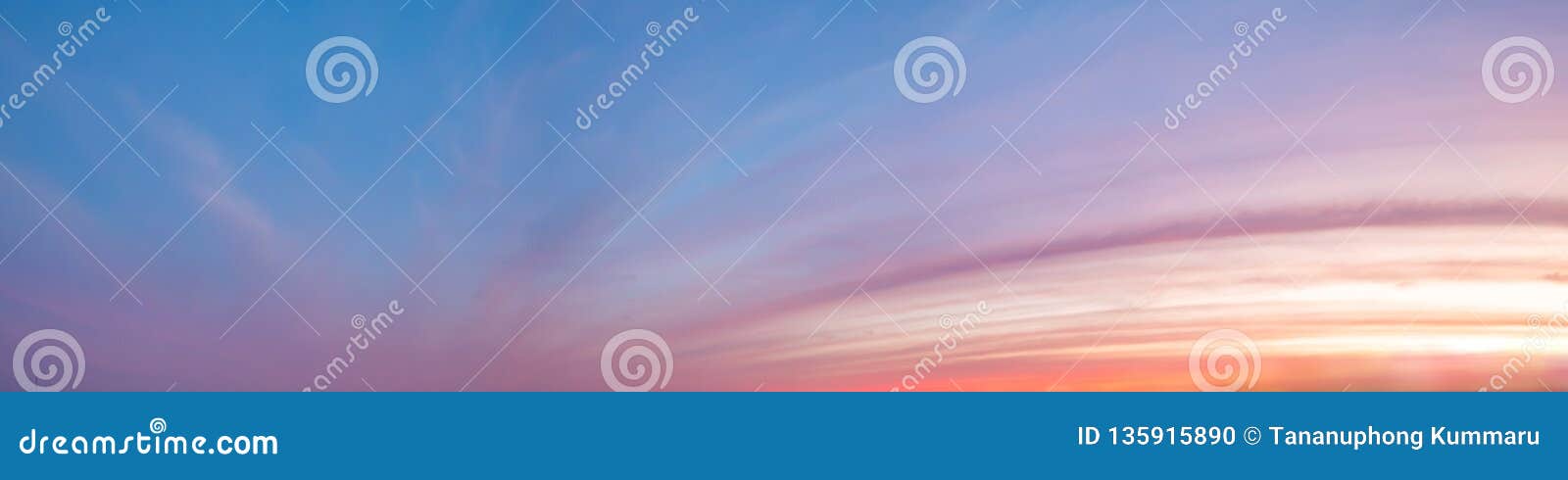 Dramatic Panorama Sky with Cloud on Twilight Time. Stock Photo - Image ...