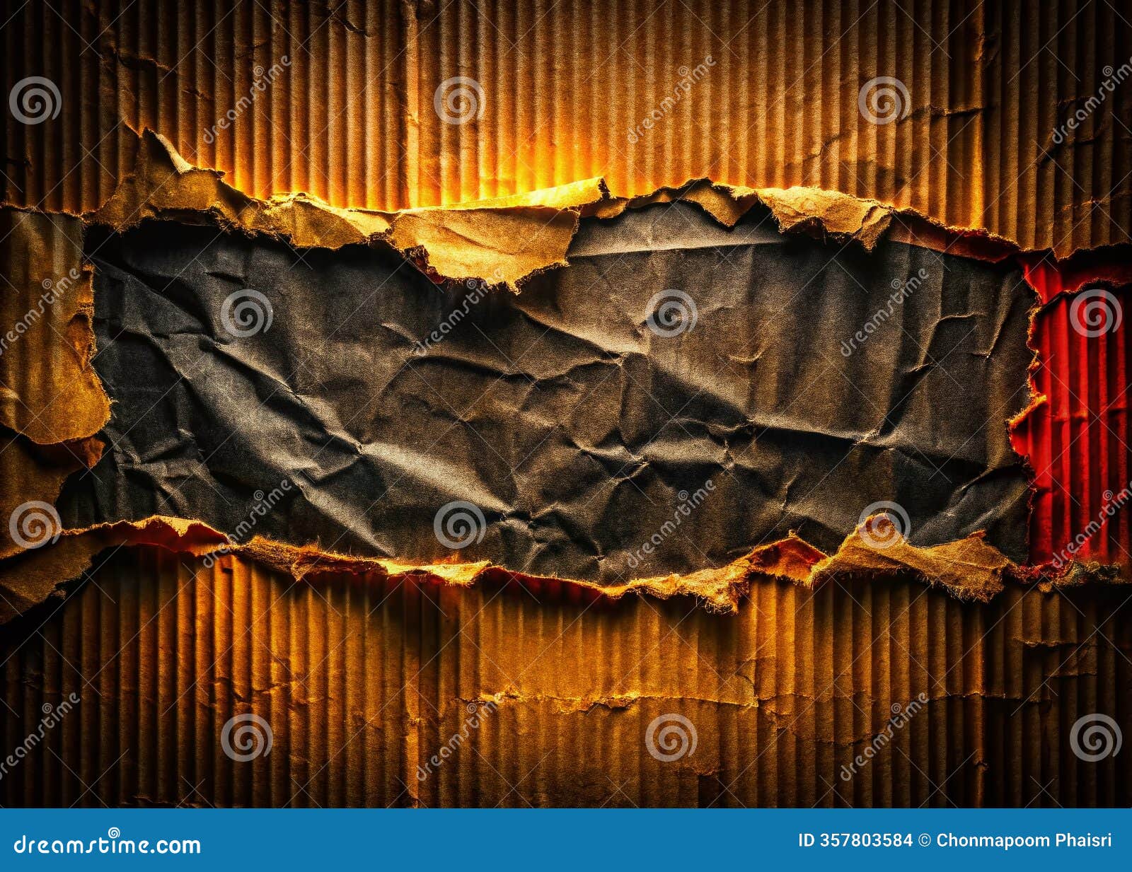 Dramatic Panoramic Black Damaged Cardboard Texture Background Ideal Overlay for Grunge Design ...