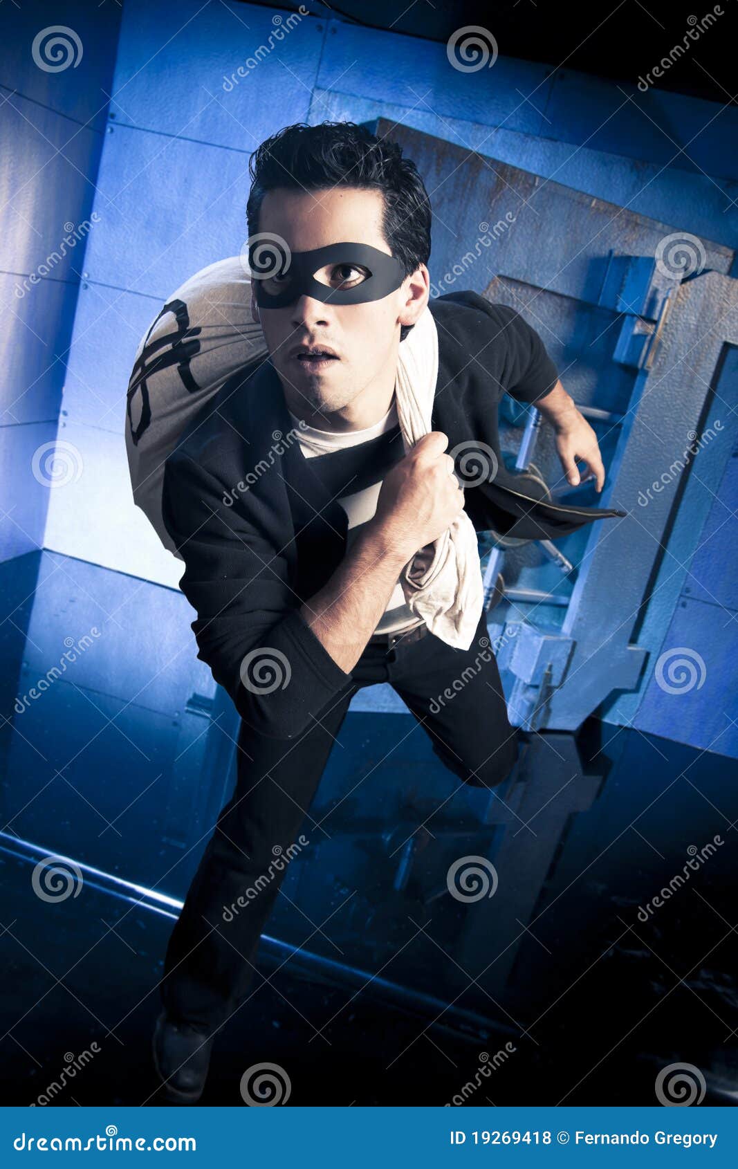 Dramatic Perspective of Thief Running Away Stock Photo - Image of ...