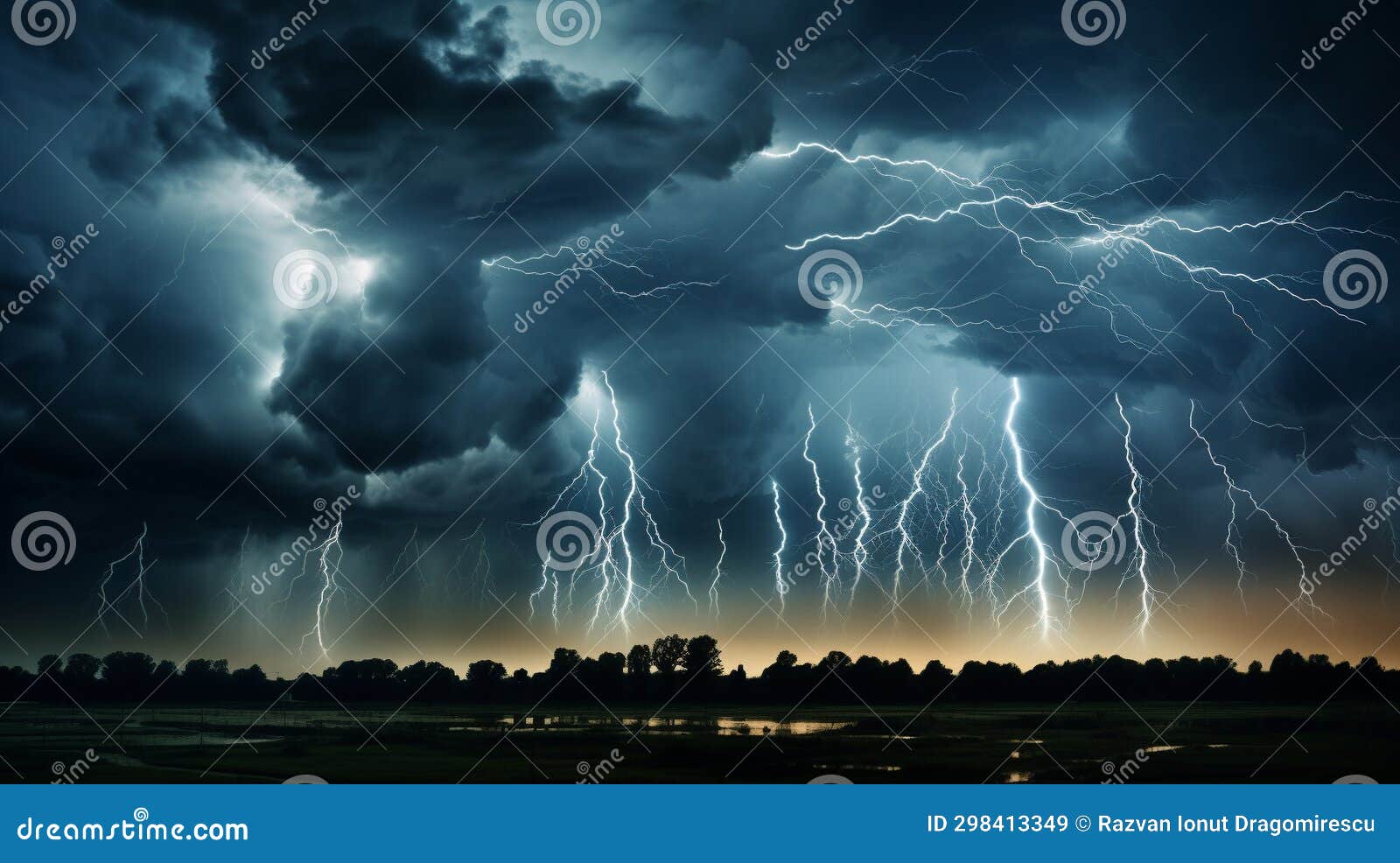 A Dramatic Photo Capturing the Majesty of a Approaching Thunderstorm ...