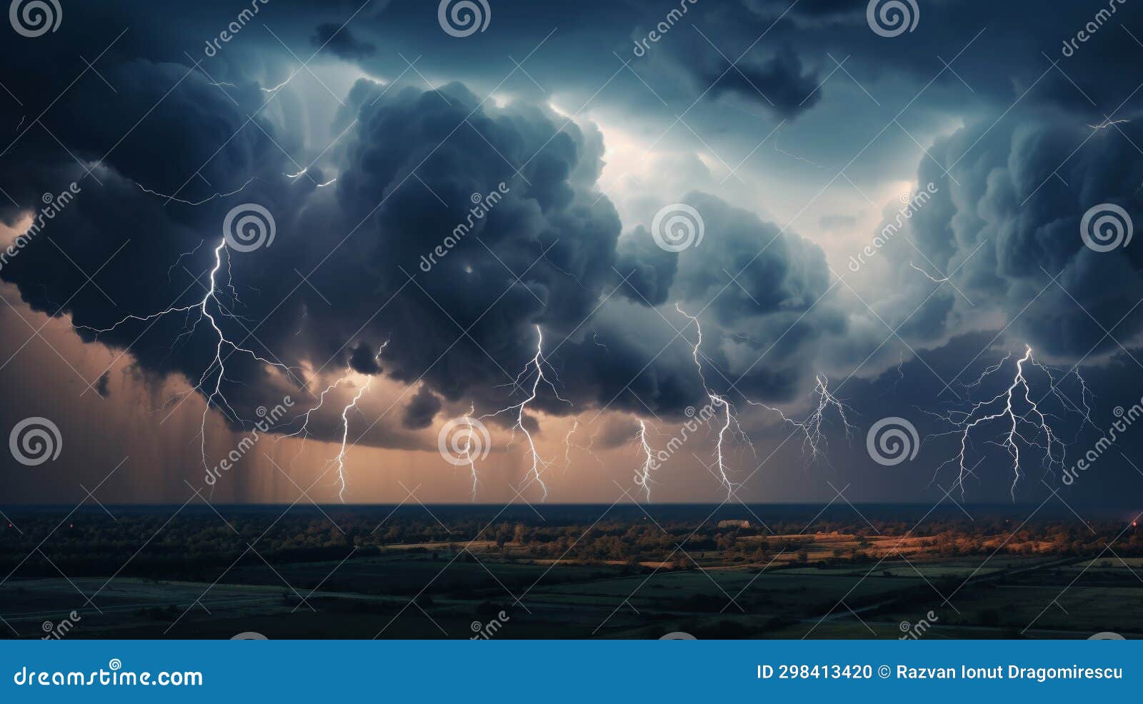 A Dramatic Photo Capturing the Majesty of a Approaching Thunderstorm ...