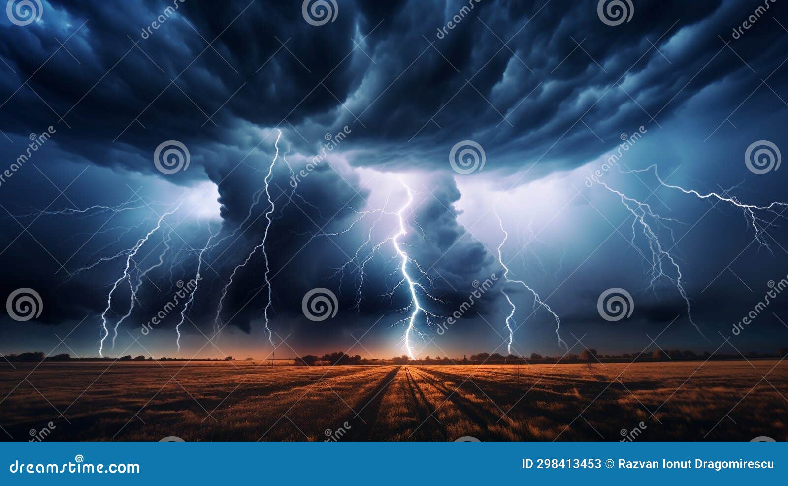 A Dramatic Photo Capturing the Majesty of a Approaching Thunderstorm ...