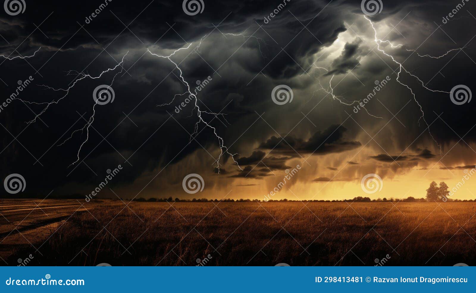 A Dramatic Photo Capturing the Majesty of a Approaching Thunderstorm ...