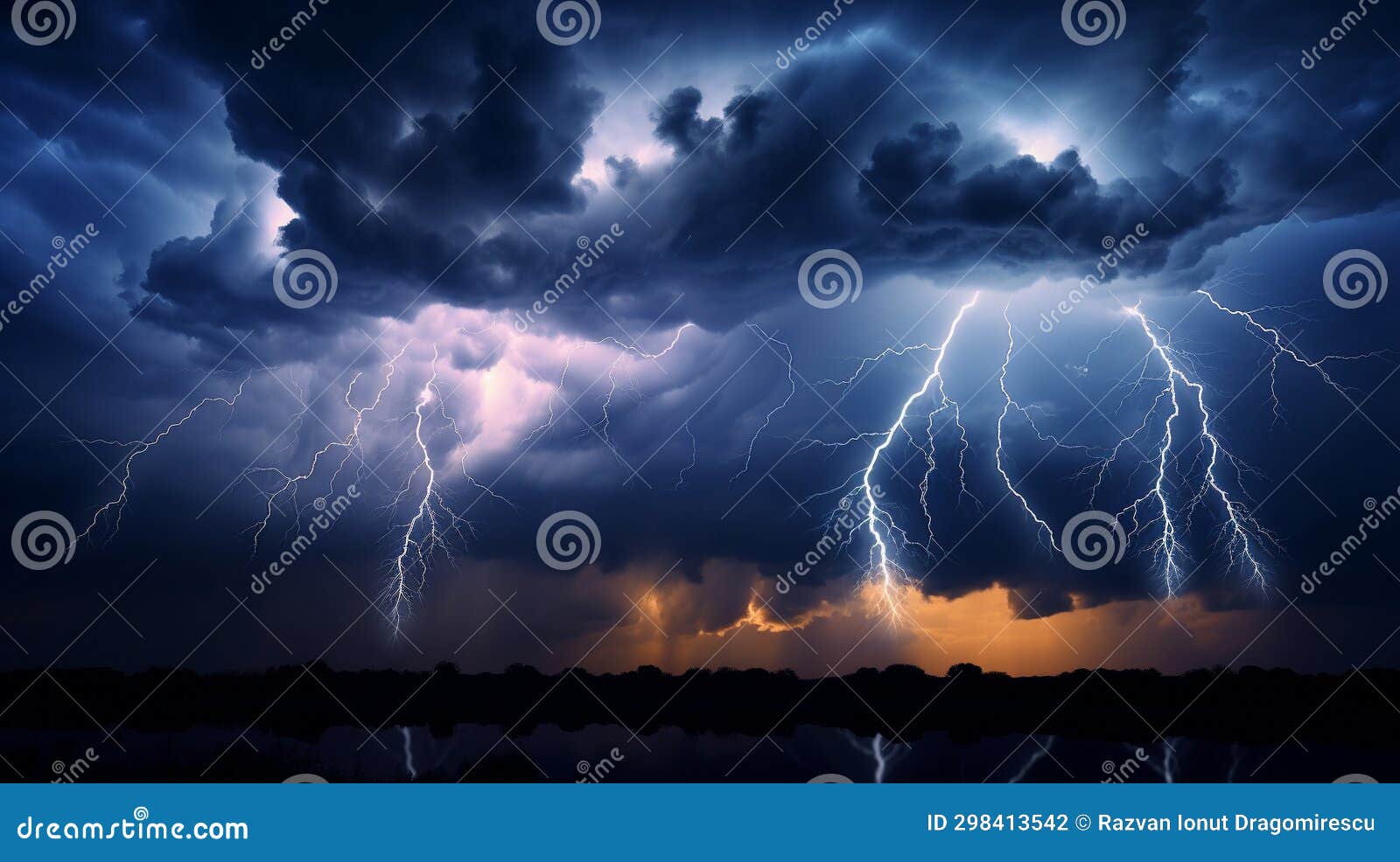 A Dramatic Photo Capturing The Majesty Of A Approaching Thunderstorm ...