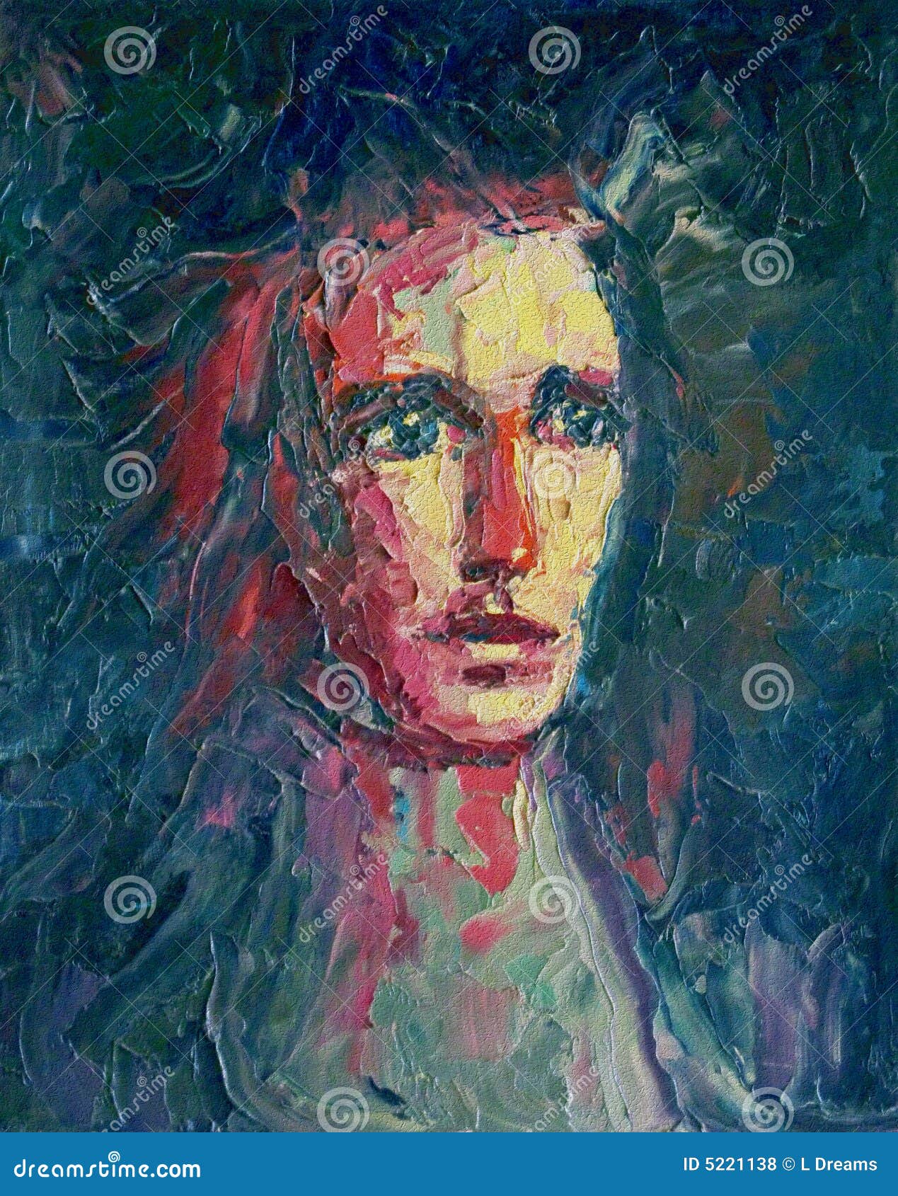 Dramatic portrait stock illustration. Illustration of dramatic - 5221138