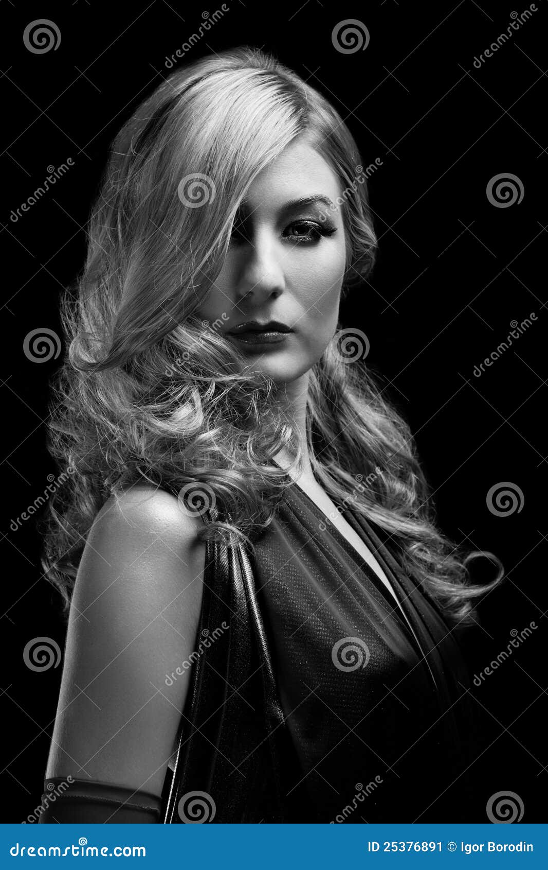 Dramatic Portrait of Beautiful Woman Stock Image - Image of human ...