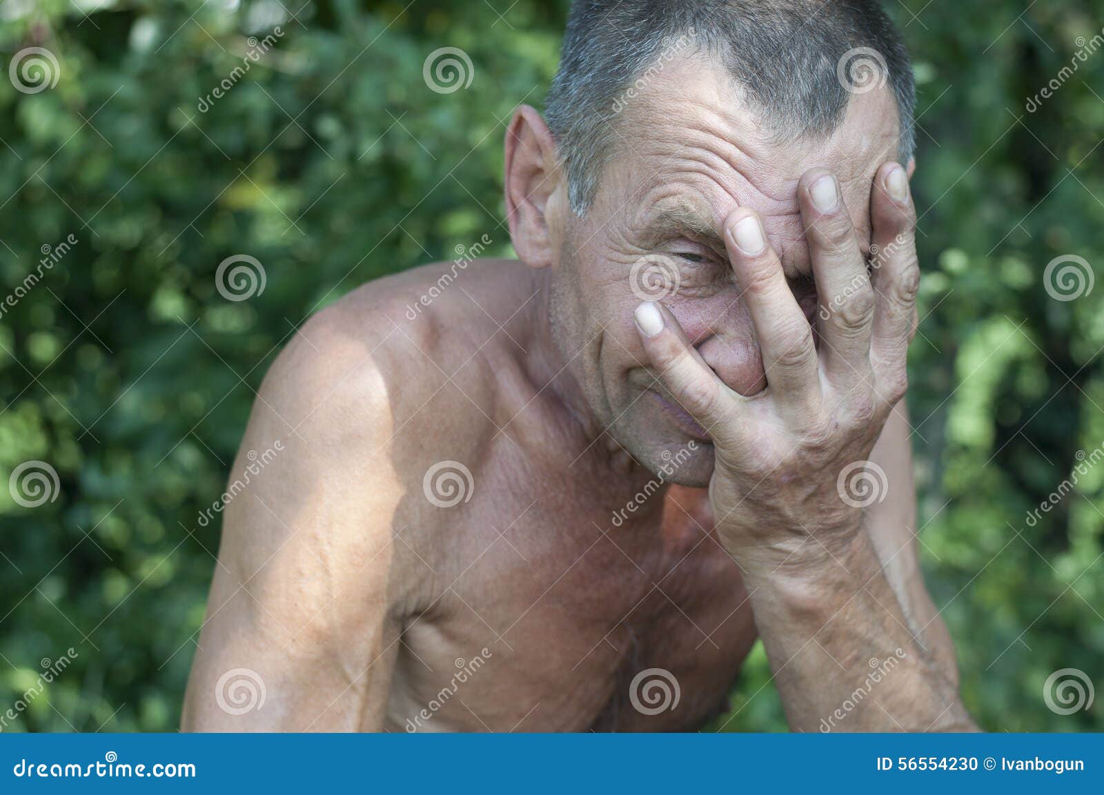 Dramatic Portrait of Sad Man Stock Photo - Image of elderly, disease ...