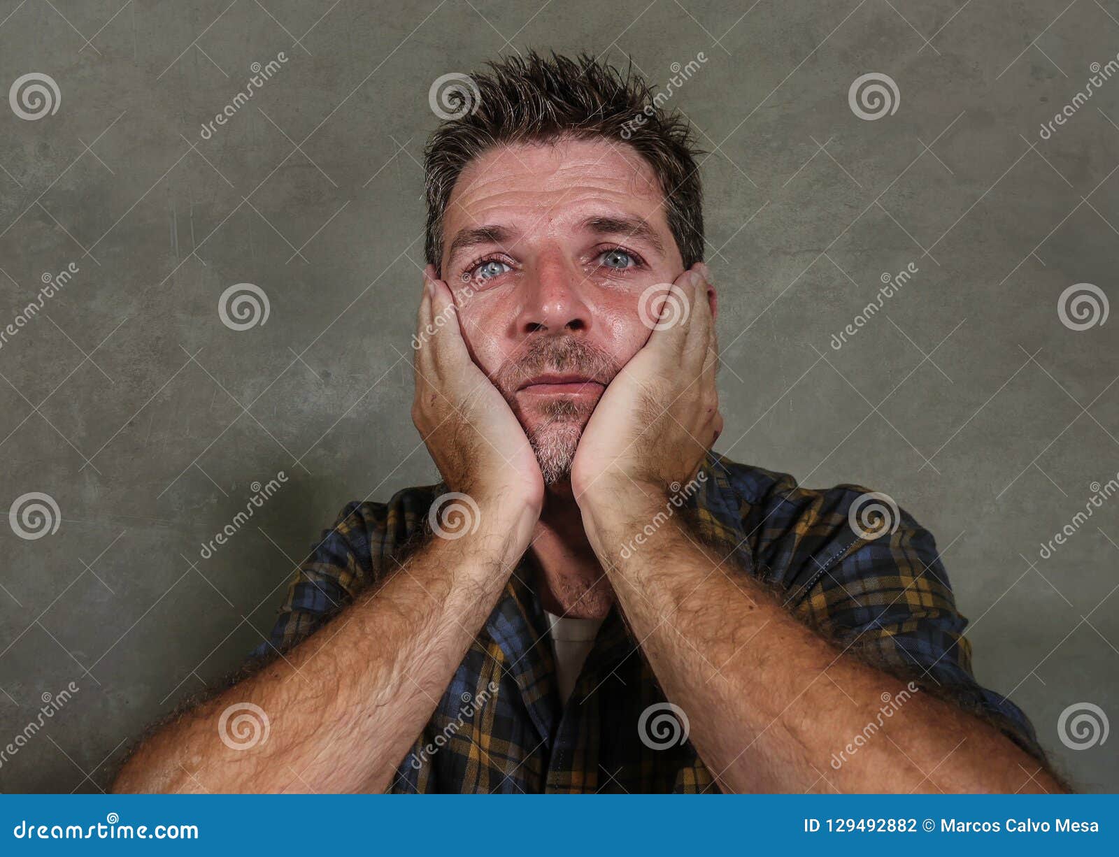 Dramatic Portrait of Young Sad and Depressed Man Feeling Anxious and ... Dramatic Portrait of Young Sad and Depressed Man Feeling Anxious and ...