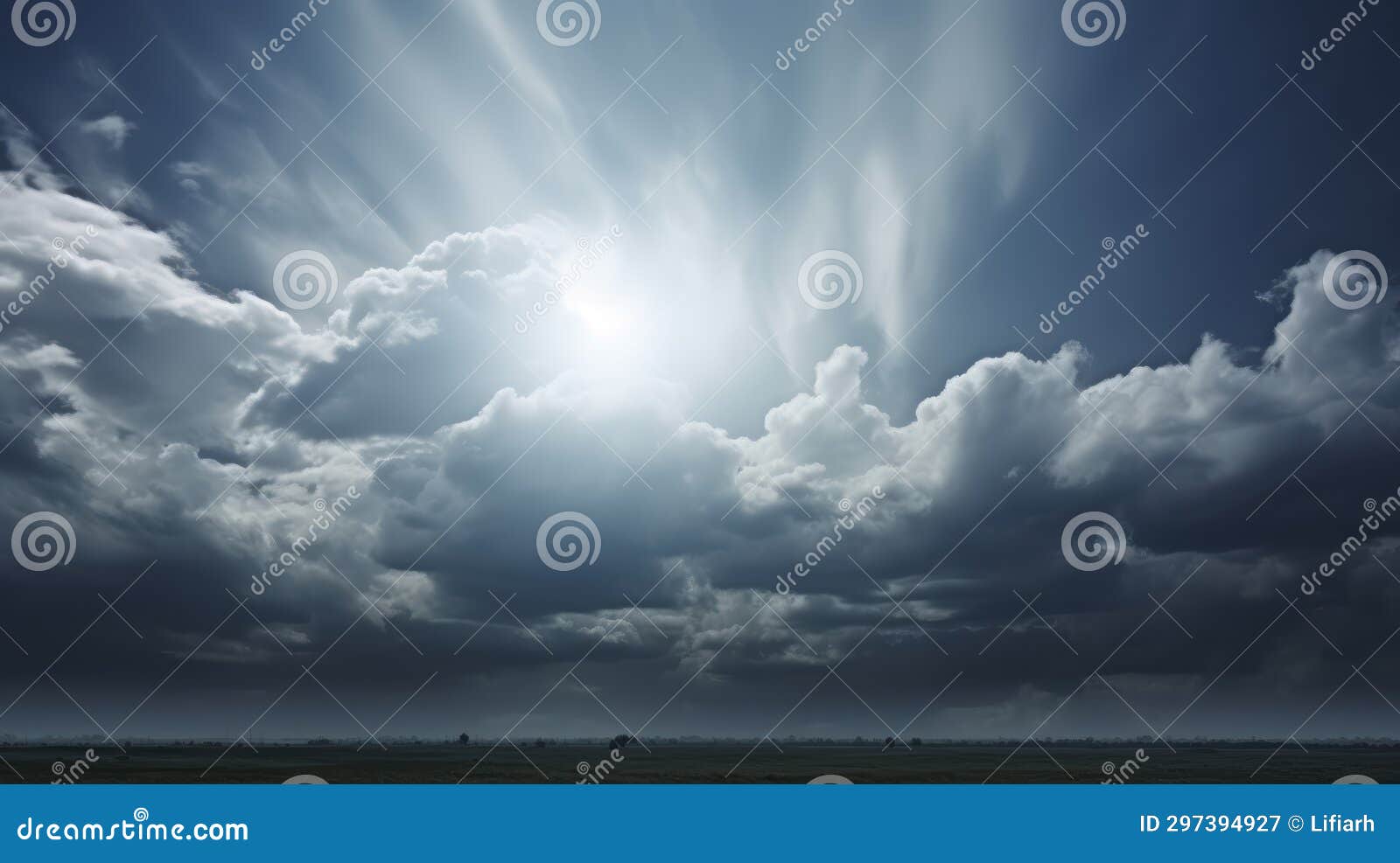 The Dramatic Prelude of Dark Clouds Signaling an Impending Storm. Generative AI Stock ...