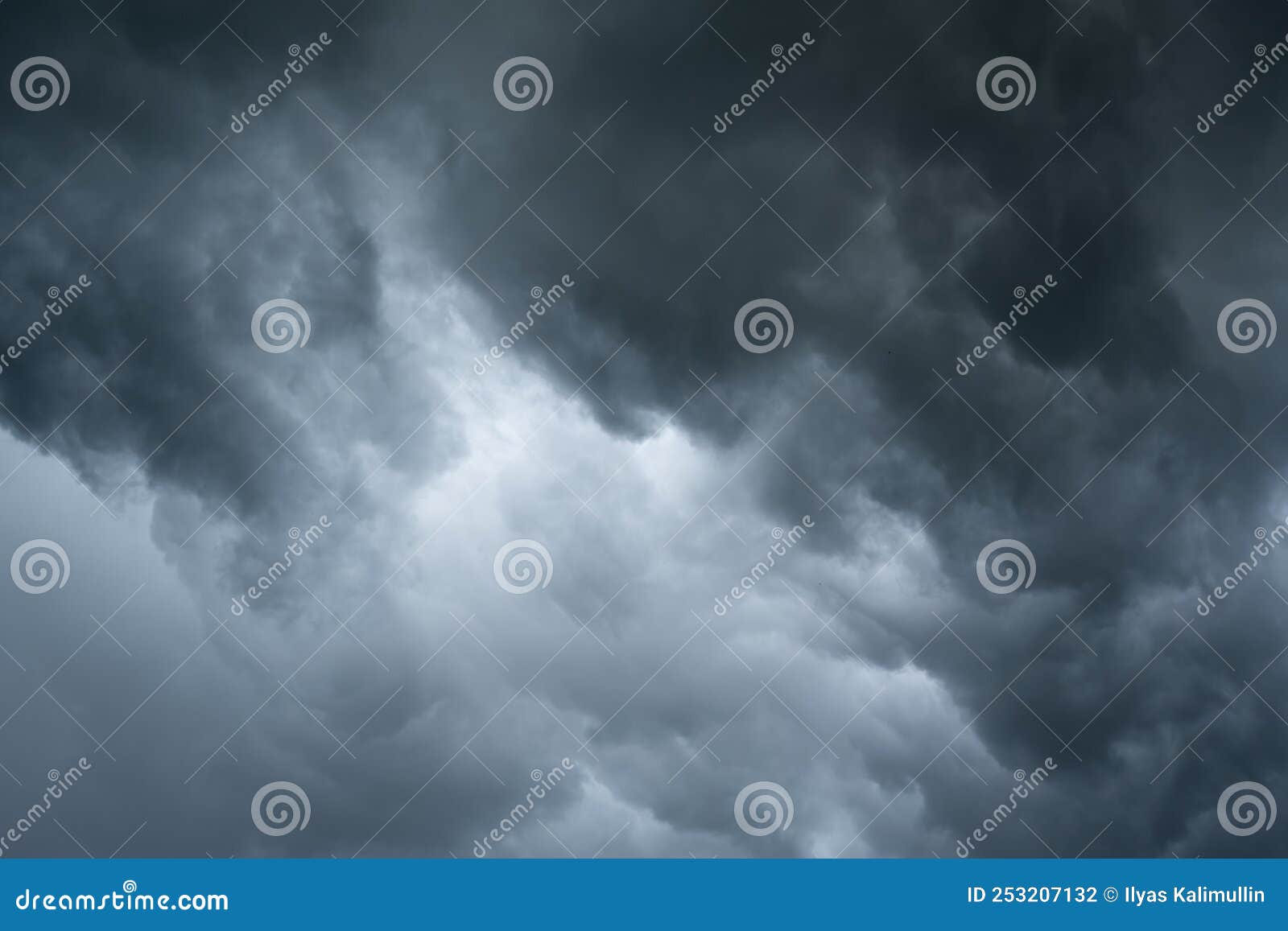Dark Dramatic Rainy Sky with Dark Clouds Stock Photo - Image of weather ...