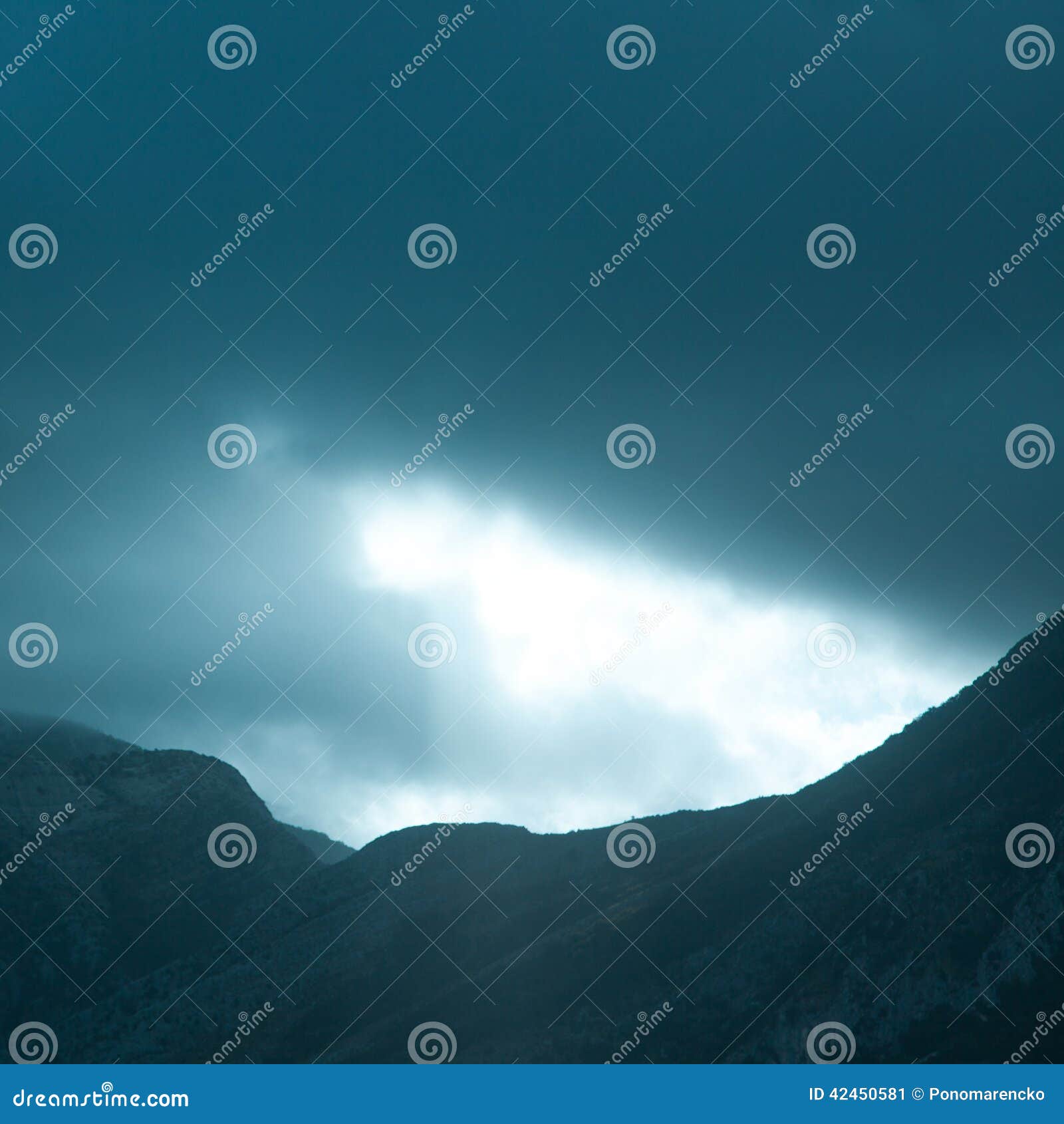 Dramatic Rays of Light Pushing Up through Clouds Stock Image - Image of ...