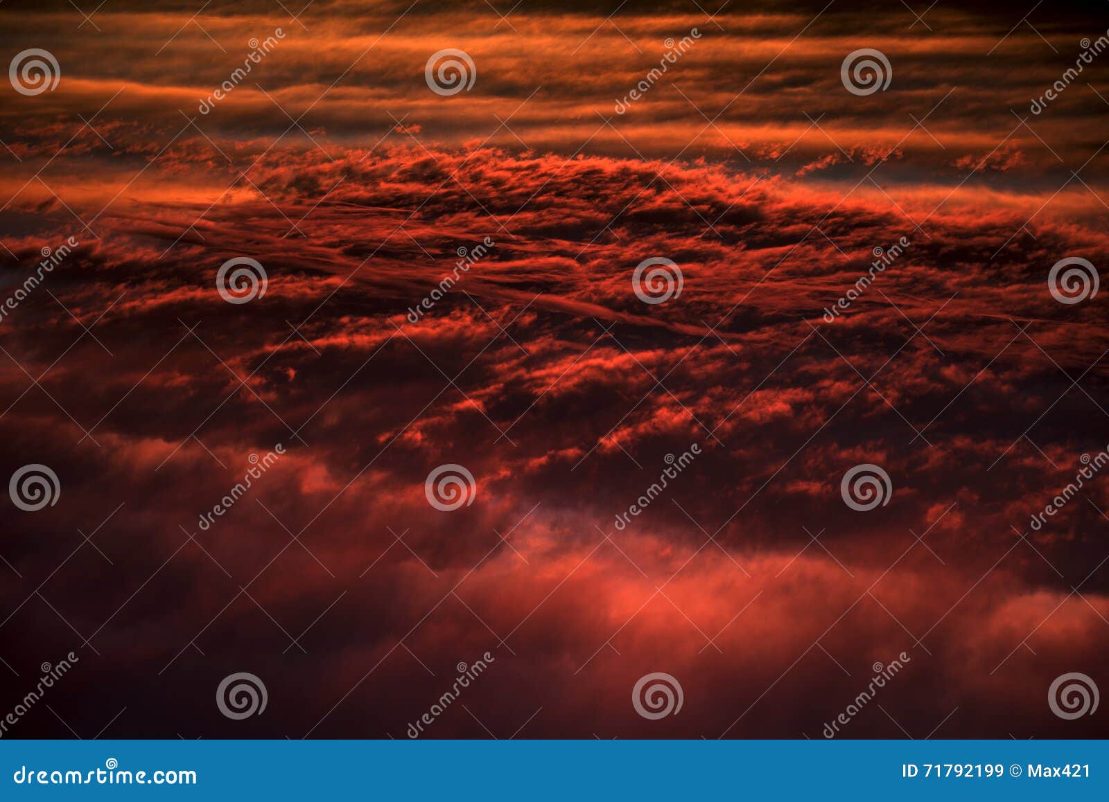 Dramatic red clouds stock image. Image of background - 71792199