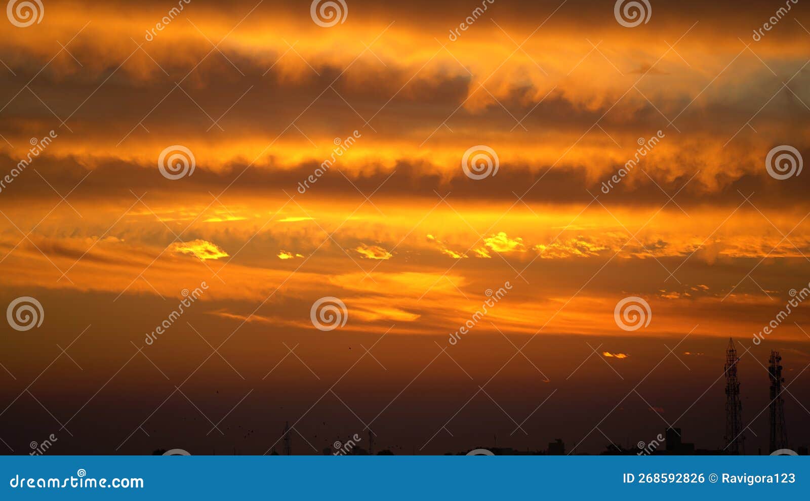 Background of the Blood Red Evening Sky and Clouds Stock Photo - Image ...