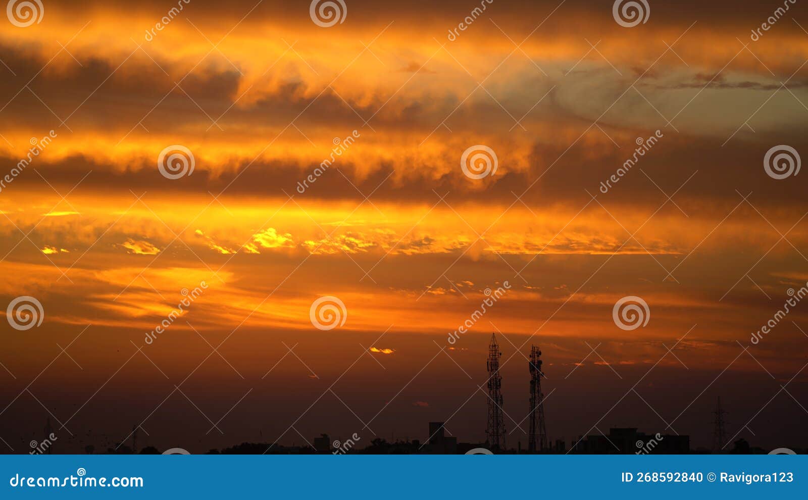 Background of the Blood Red Evening Sky and Clouds Stock Photo - Image ...