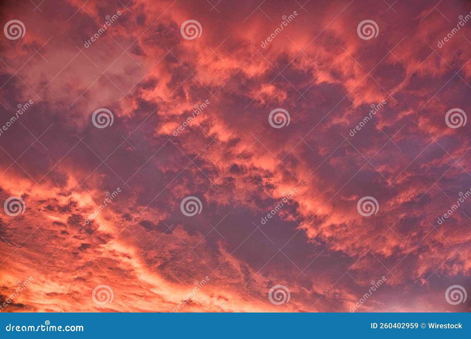 Dramatic Red Clouds on Sunset Stock Image - Image of dramatic ...