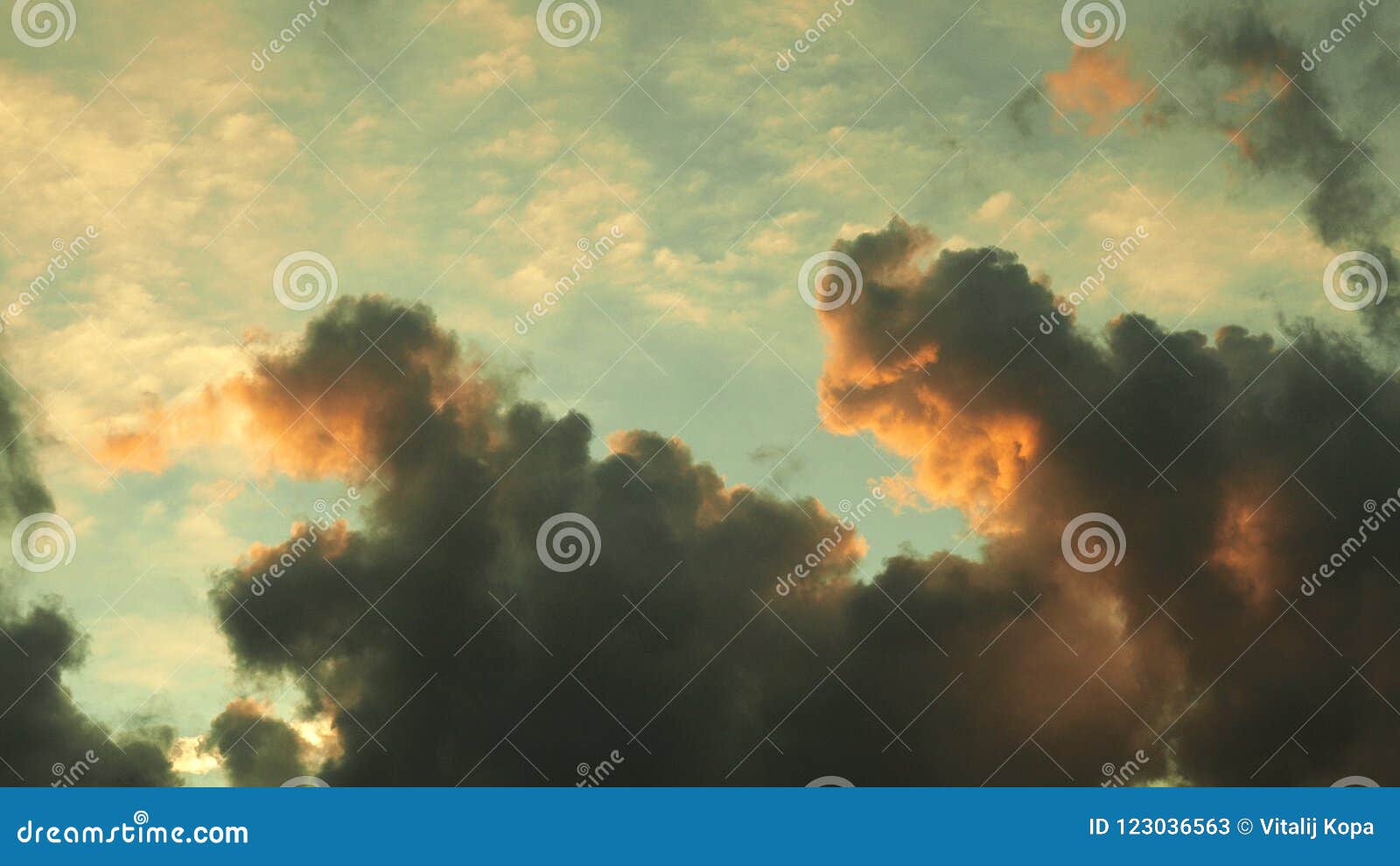 Dramatic Red Clouds at Sunset Sky Stock Image - Image of cloads ...