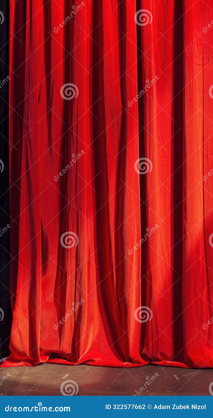 Dramatic Red Curtain Stage Backdrop Stock Illustration - Illustration ...