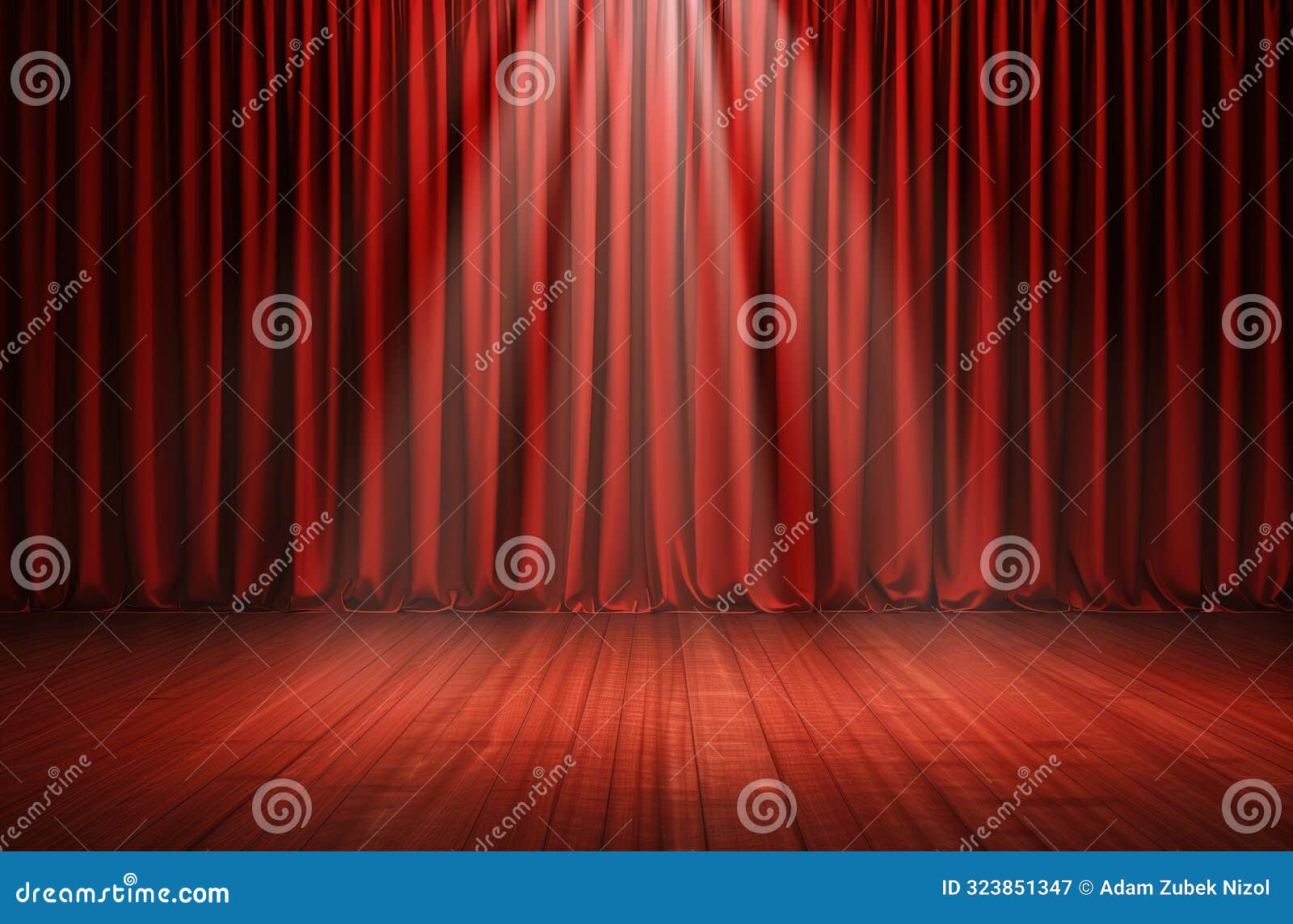 Dramatic Red Curtain Stage Backdrop Stock Illustration - Illustration ...