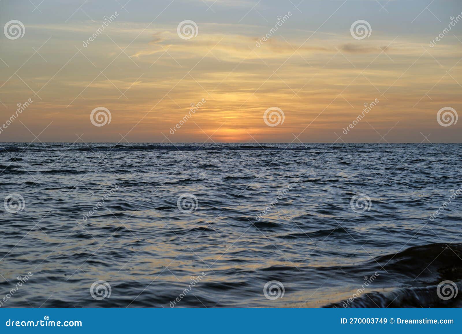 Dramatic Red Ocean Waves at Sunset with Soft Evening Sea Dark Water ...