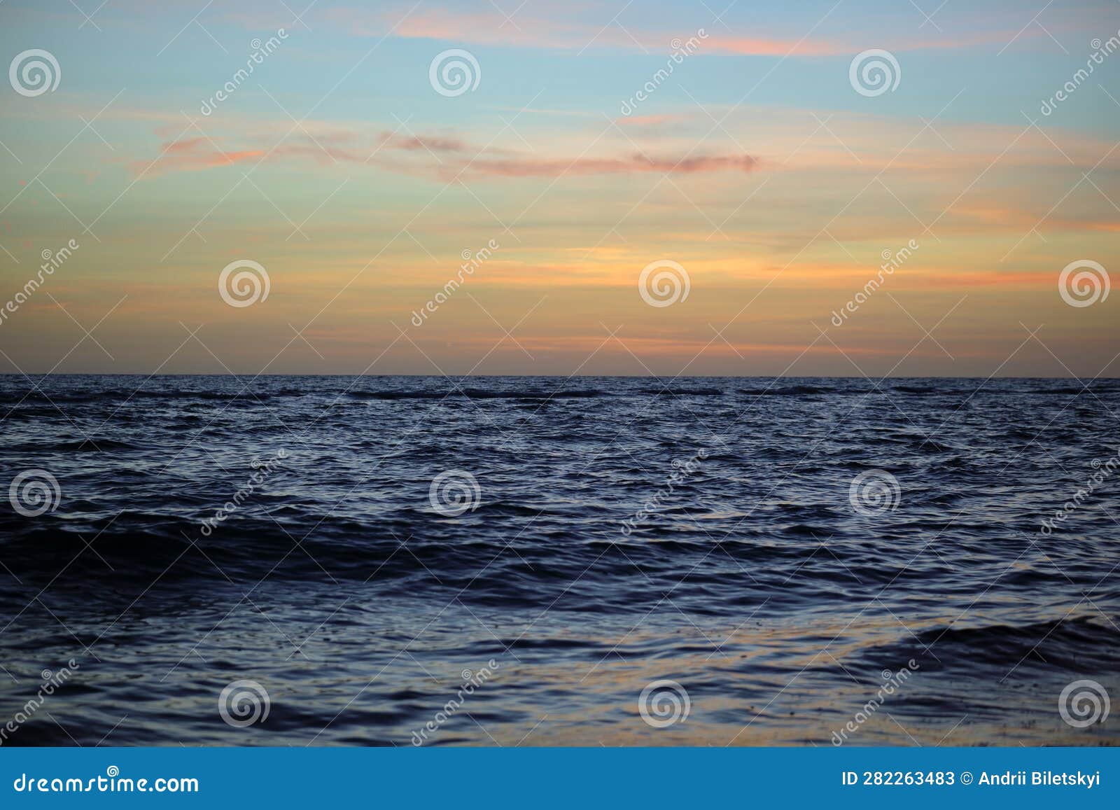 Dramatic Red Ocean Waves at Sunset with Soft Evening Sea Dark Water ...