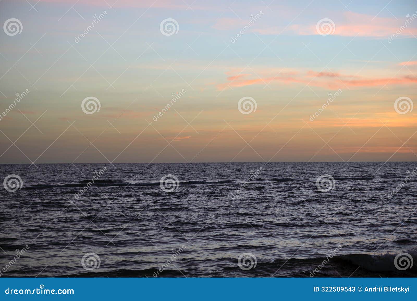 Dramatic Red Ocean Waves at Sunset with Soft Evening Sea Dark Water ...