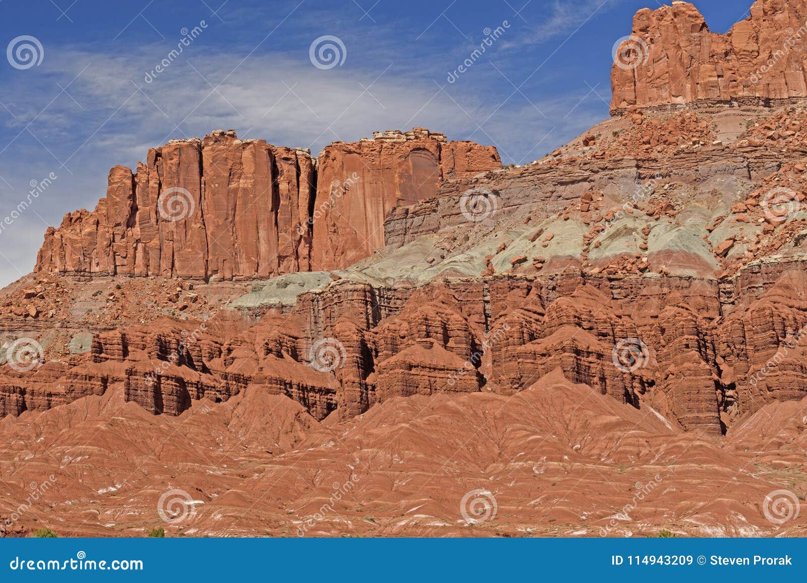 Dramatic Red Rock Cliffs and Formations in the Desert Stock Image ...