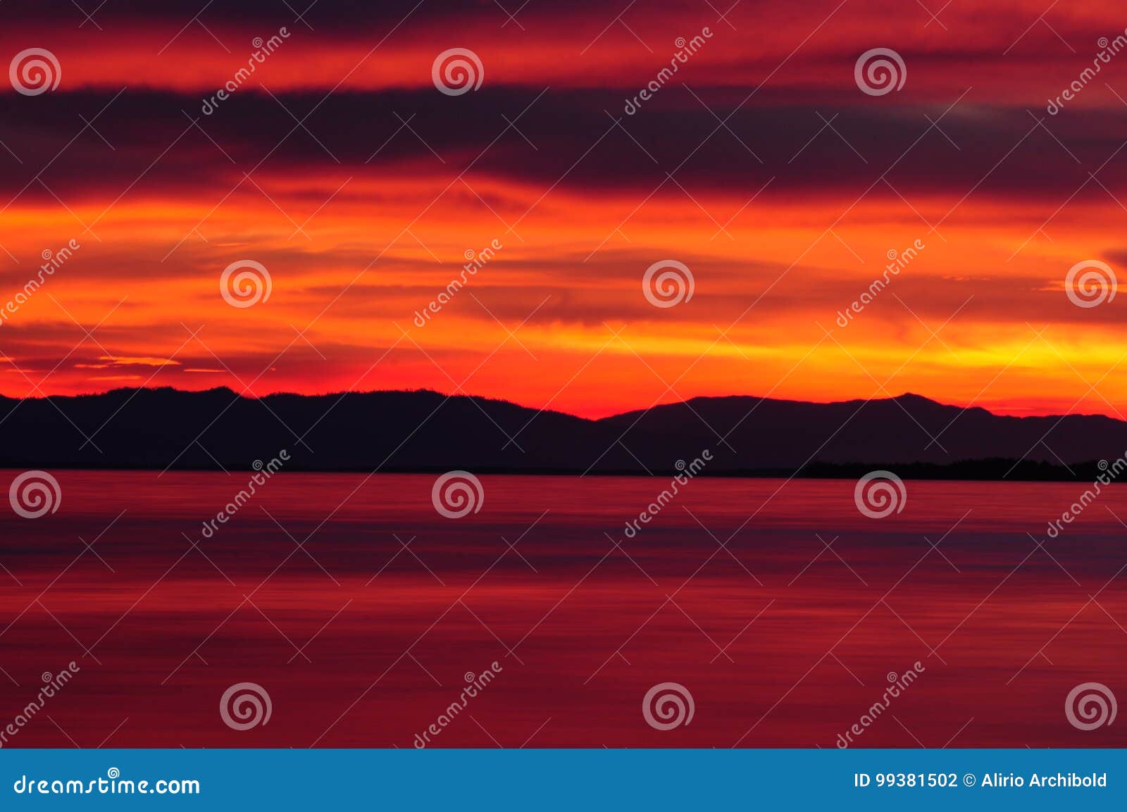 Dramatic Red Sky stock photo. Image of america, dusk - 99381502