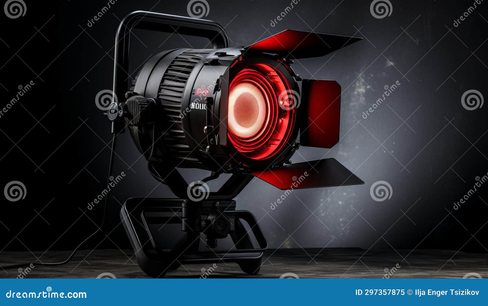 Dramatic Red Spotlights Shining on a Captivating Stage Performance with ...