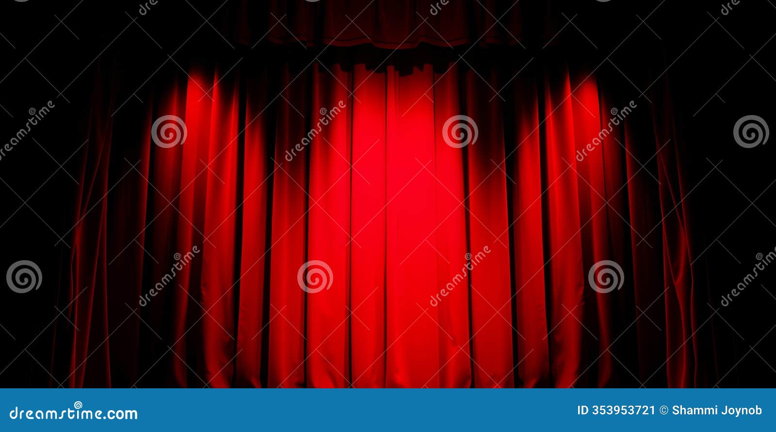 Dramatic Red Stage Curtains Theater Backdrop Velvet Drapes Spotlight ...