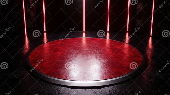 Dramatic Red Stage Lighting Stock Illustration - Illustration of dark ...