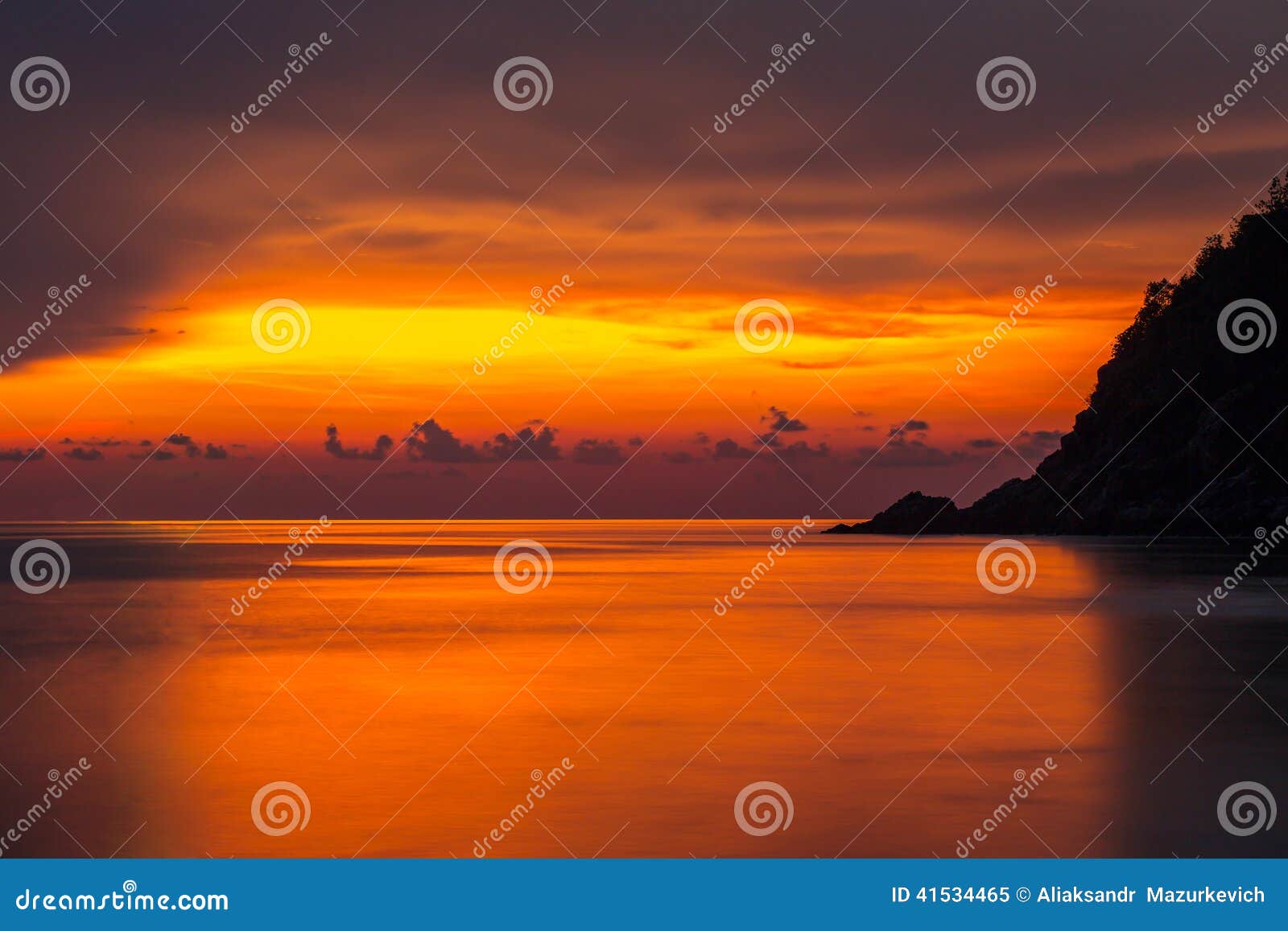 Dramatic red sunset sky stock image. Image of island - 41534465