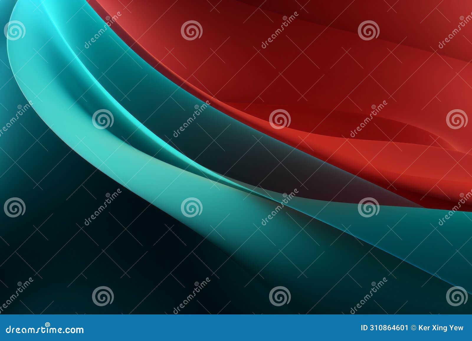 A Dramatic Red and Teal Background with Gradients Stock Illustration ...