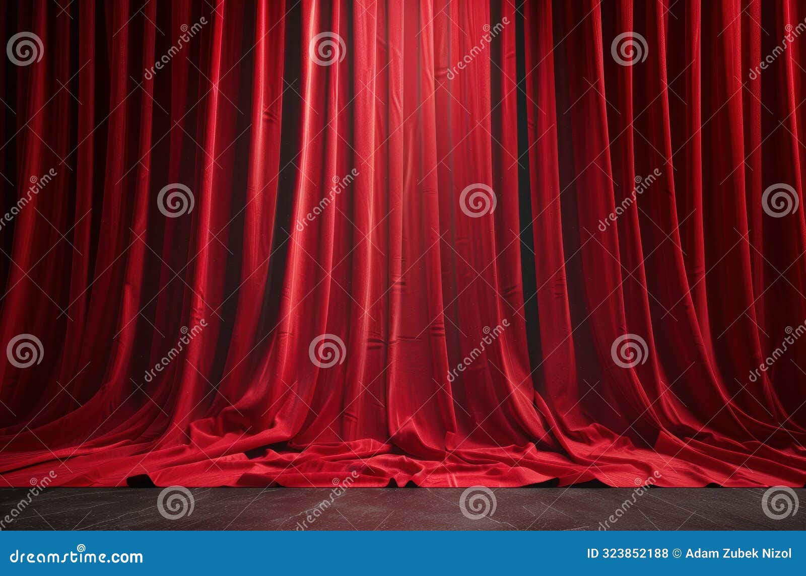 Dramatic Red Theater Curtain Backdrop Stock Illustration - Illustration ...