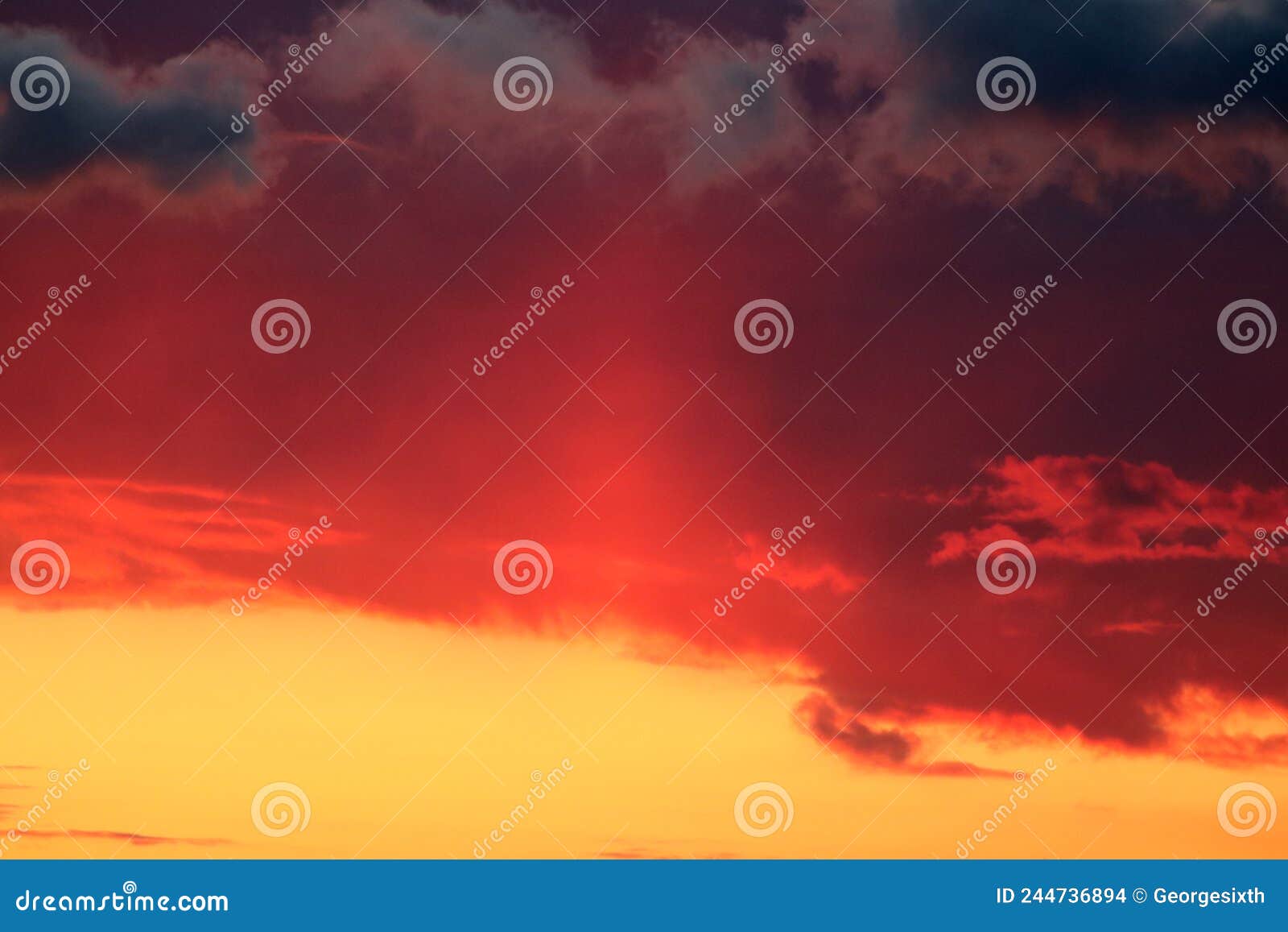 Dramatic Red and Yellow Sky at Sunset Stock Photo - Image of sundown ...