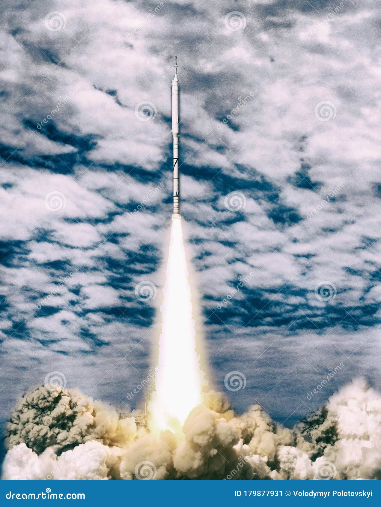 Dramatic Rocket Launch. the Elements of this Image Furnished by NASA ...