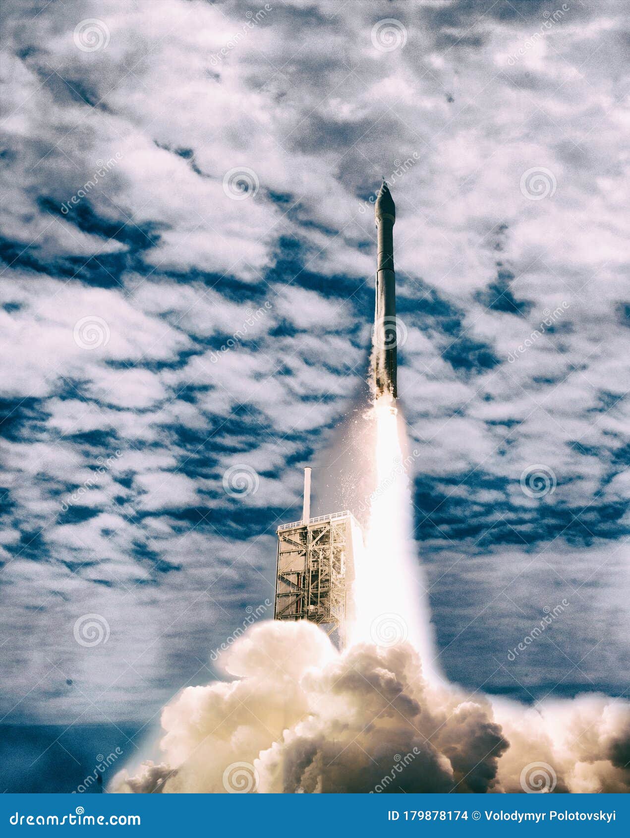 Dramatic Rocket Launch. the Elements of this Image Furnished by NASA ...