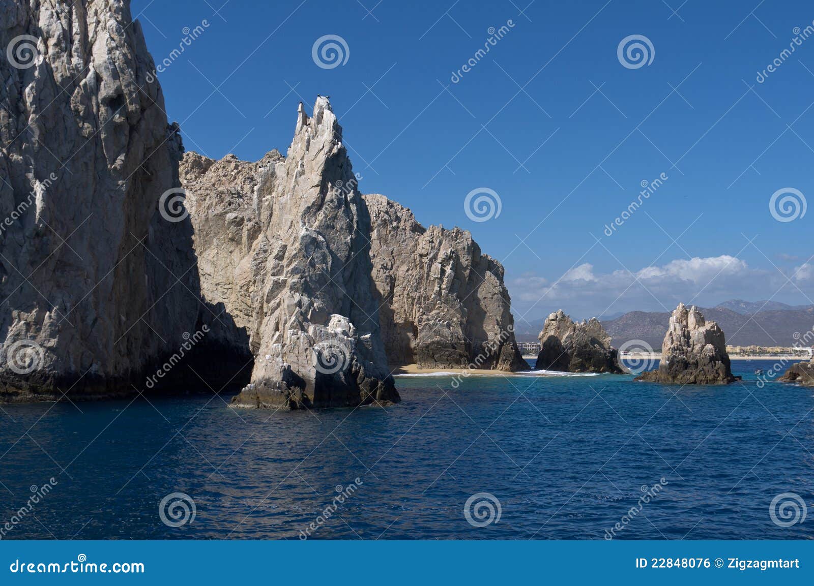 Dramatic Rocks Off the Coast of Cabo San Lucas Stock Photo - Image of ...