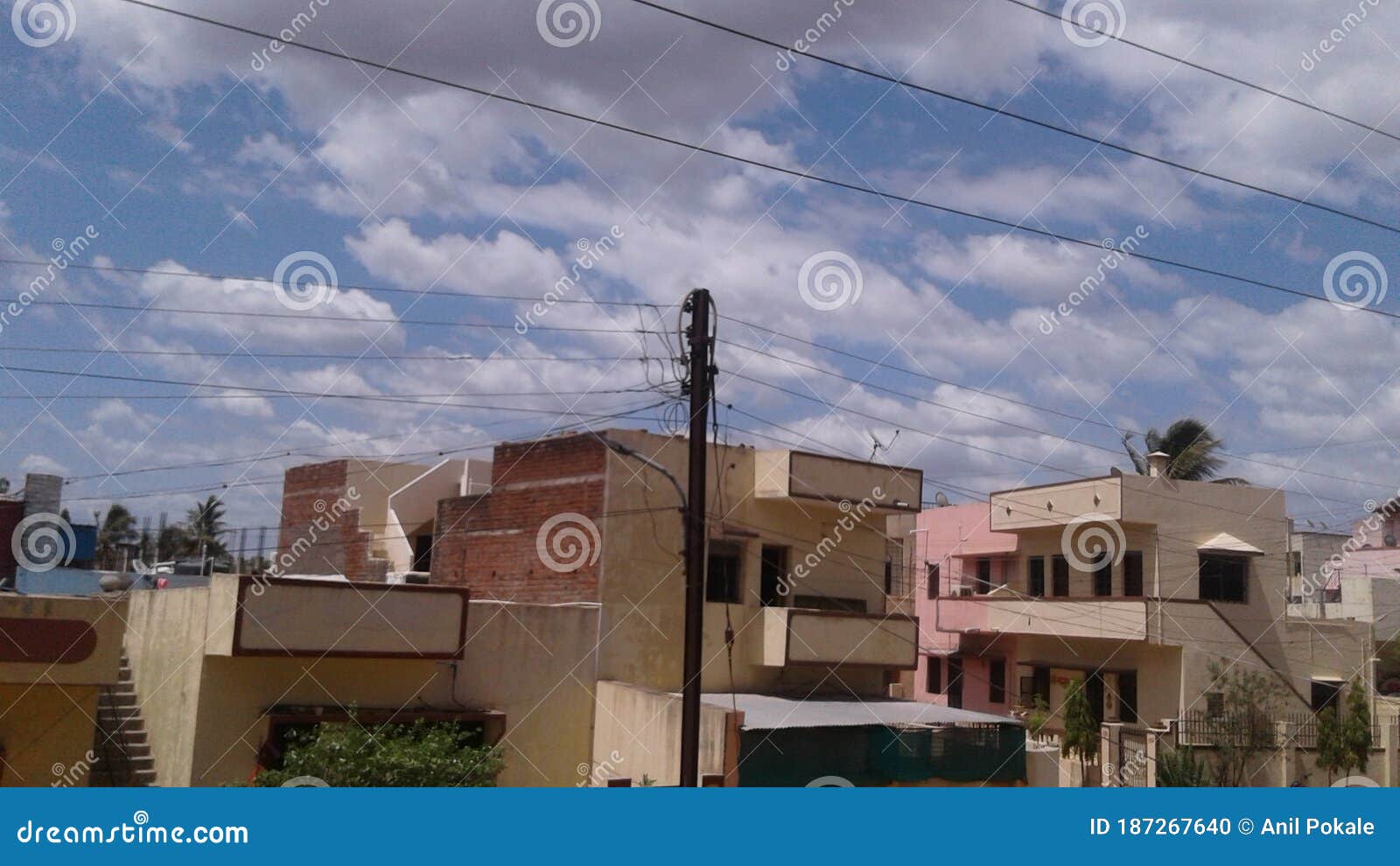 Dramatic Scenario of Blue Sky with White Clouds Stock Photo - Image of ...