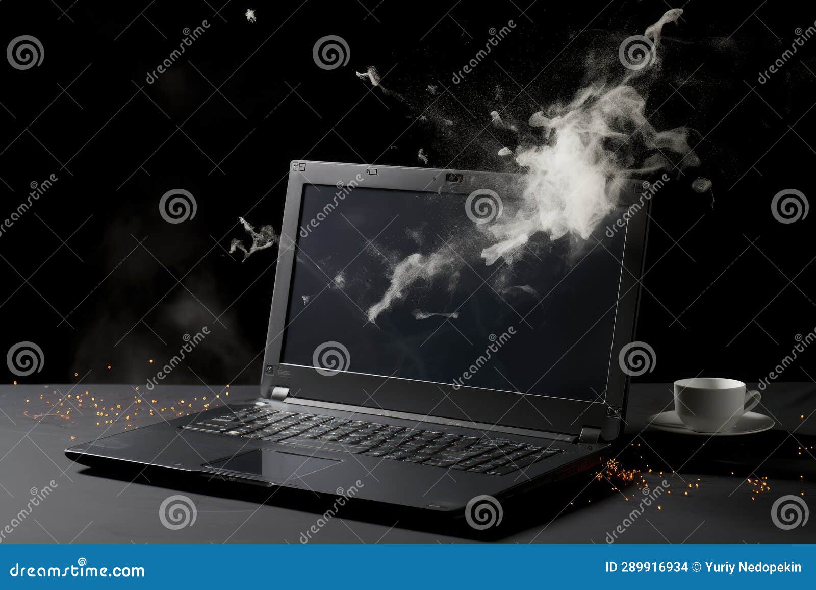 Dramatic Scene of Computer Components Undergoing Intense Overclocking ...