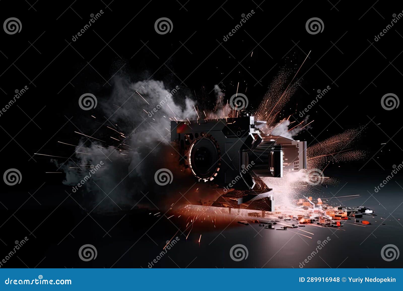 Dramatic Scene of Computer Components Undergoing Intense Overclocking ...