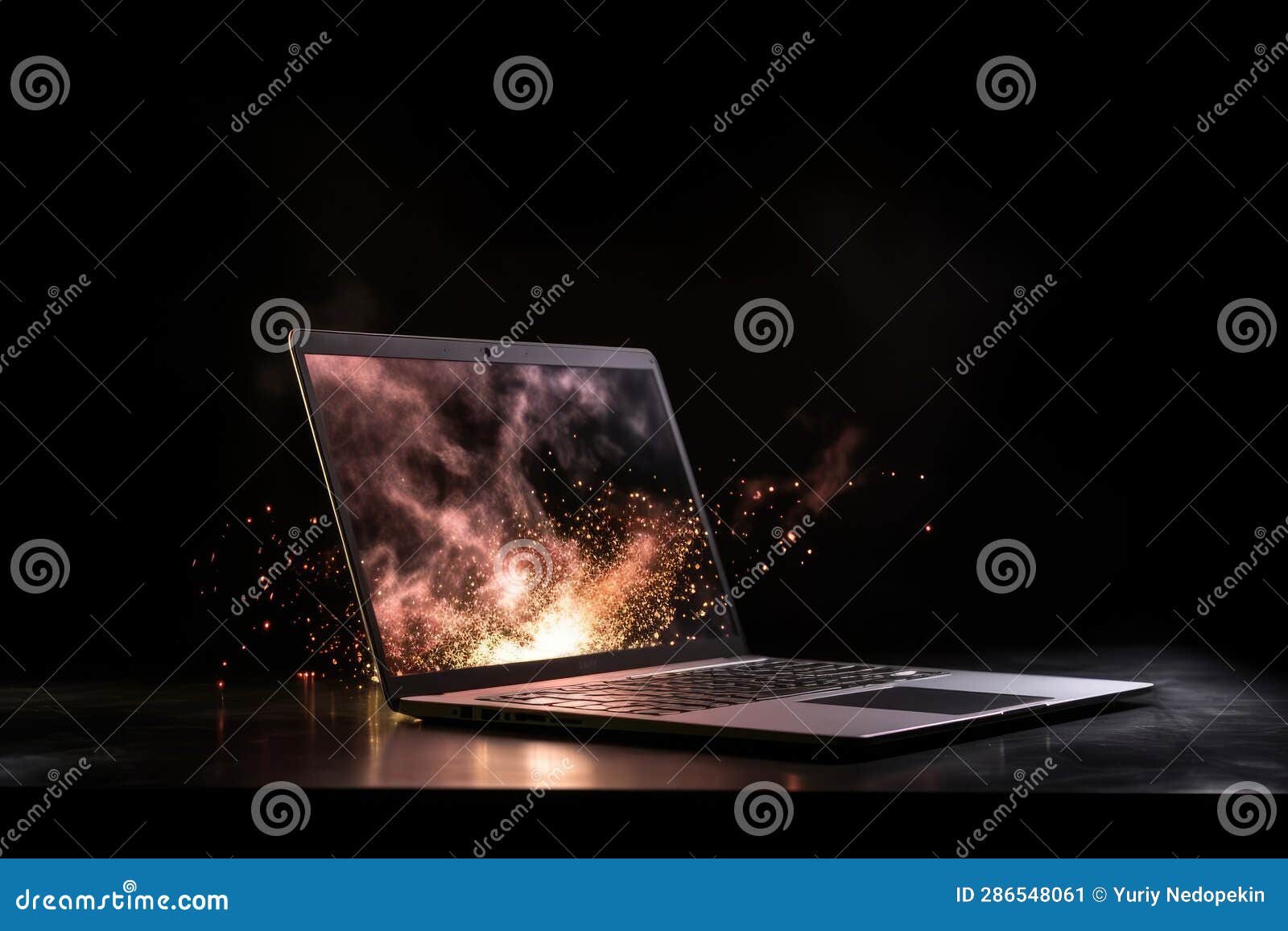 Dramatic Scene of Computer Components Undergoing Intense Overclocking ...