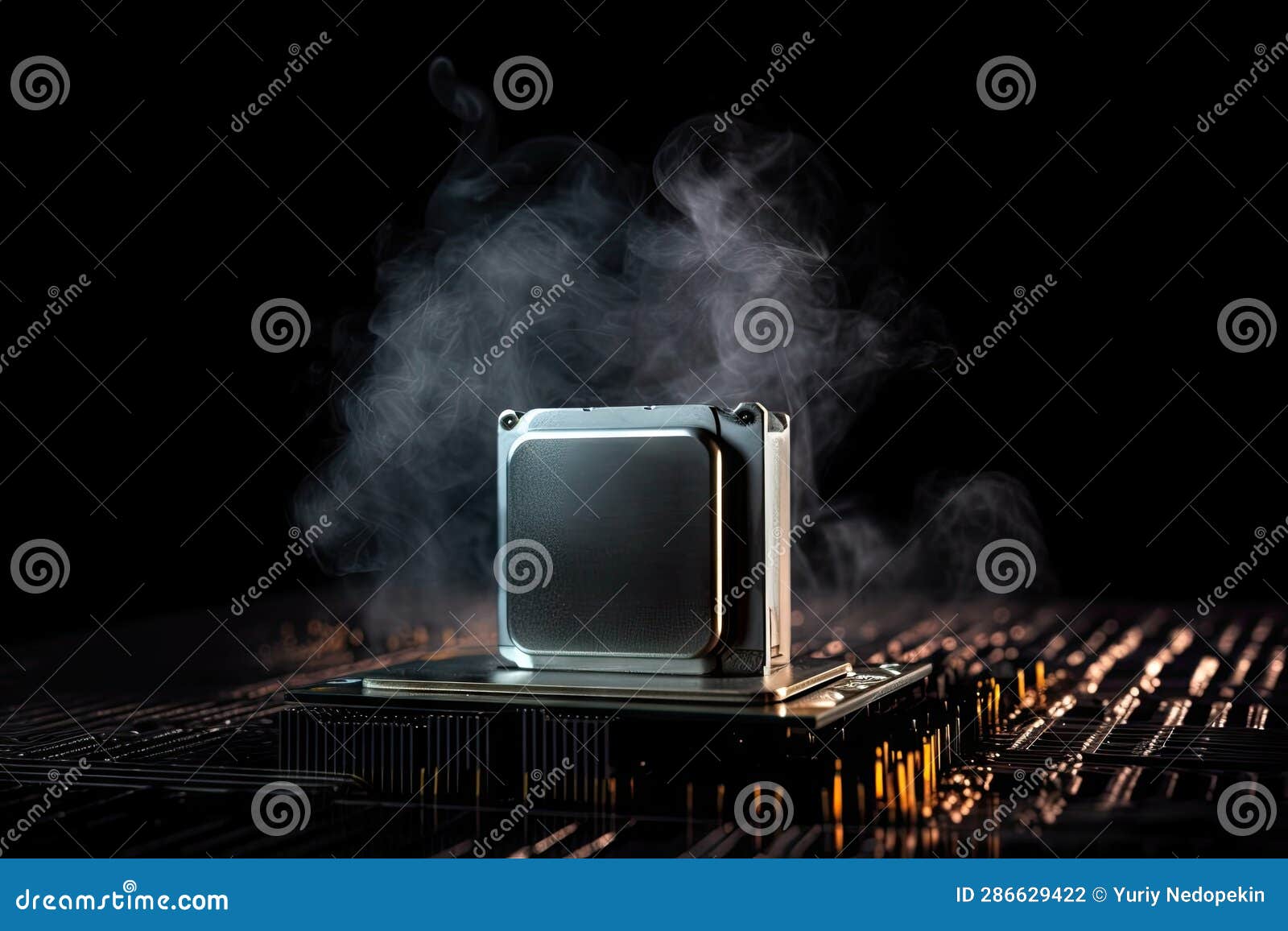 Dramatic Scene of Computer Components Undergoing Intense Overclocking ...
