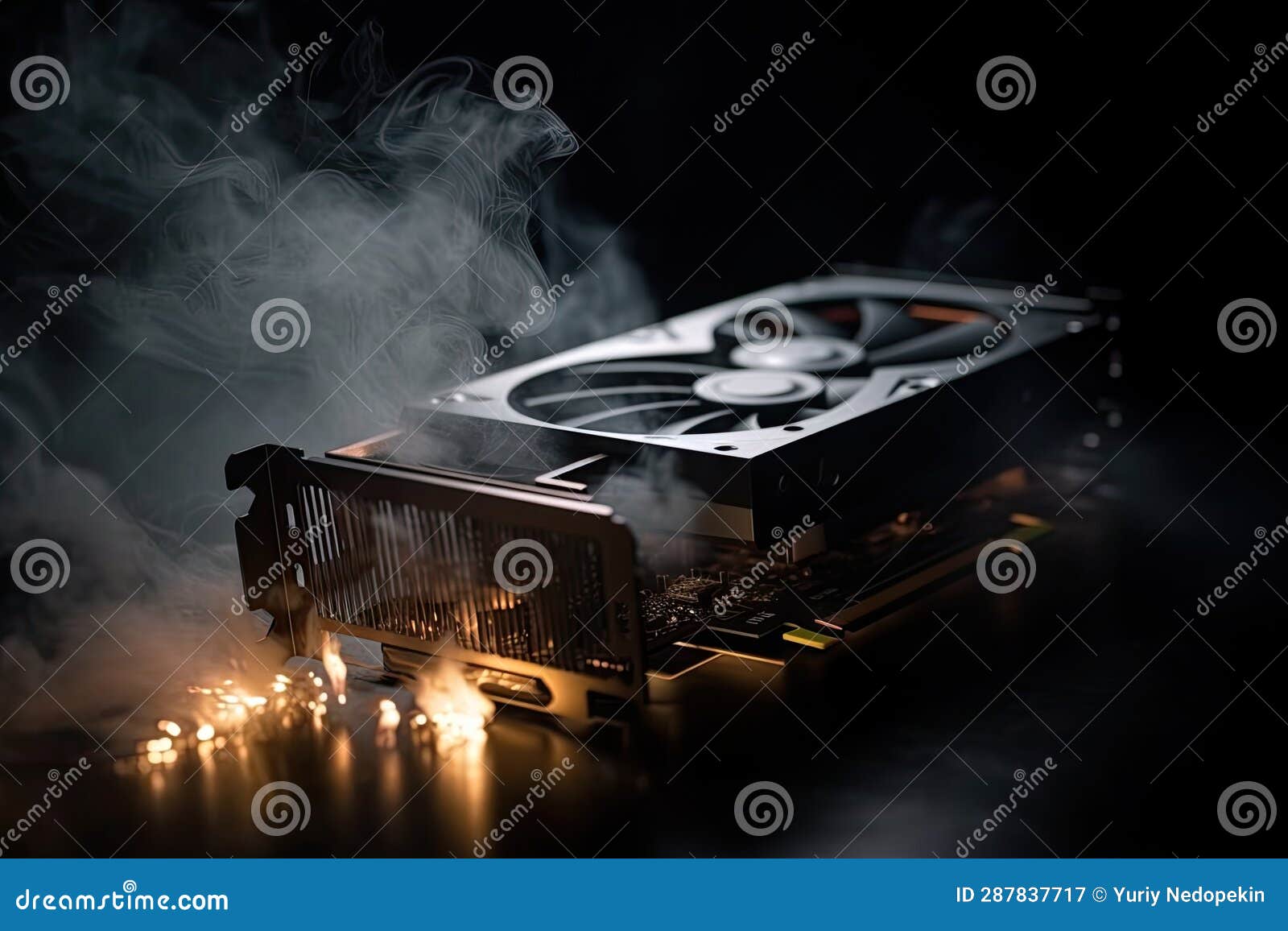 Dramatic Scene of Computer Components Undergoing Intense Overclocking ...