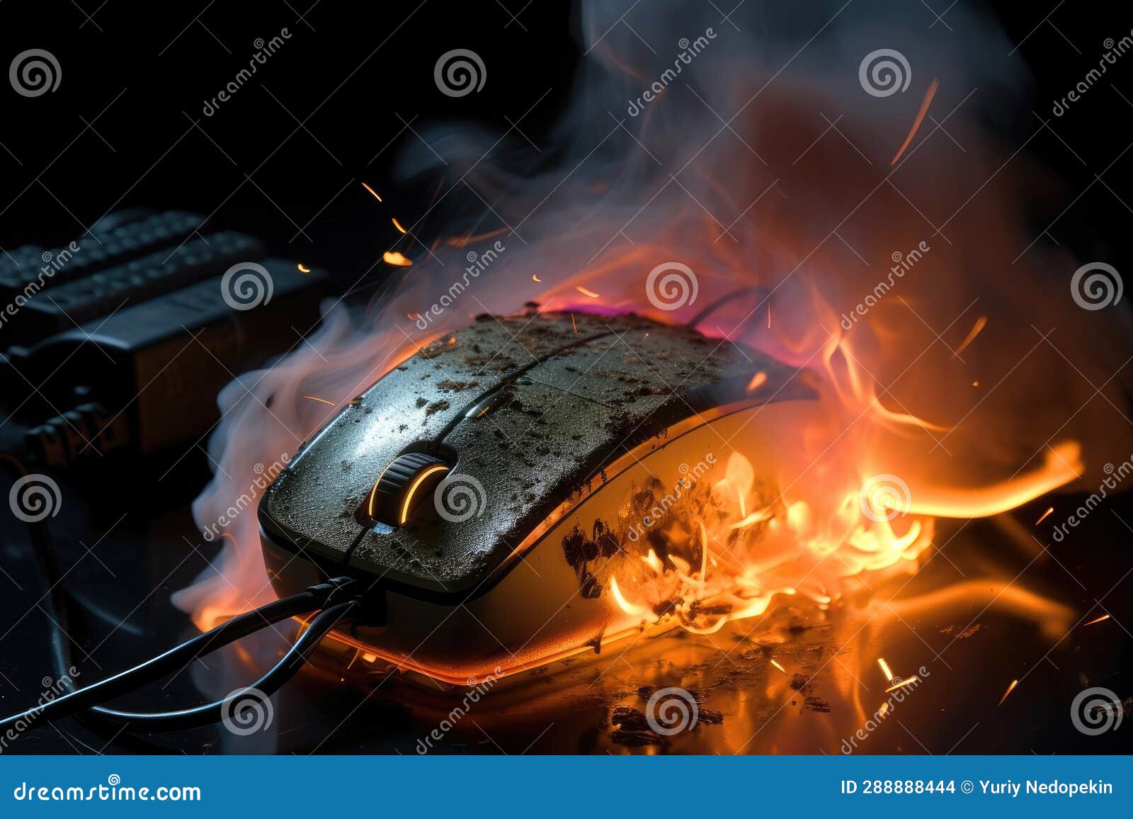 Dramatic Scene of Computer Components Undergoing Intense Overclocking ...