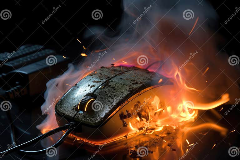 Dramatic Scene of Computer Components Undergoing Intense Overclocking ...