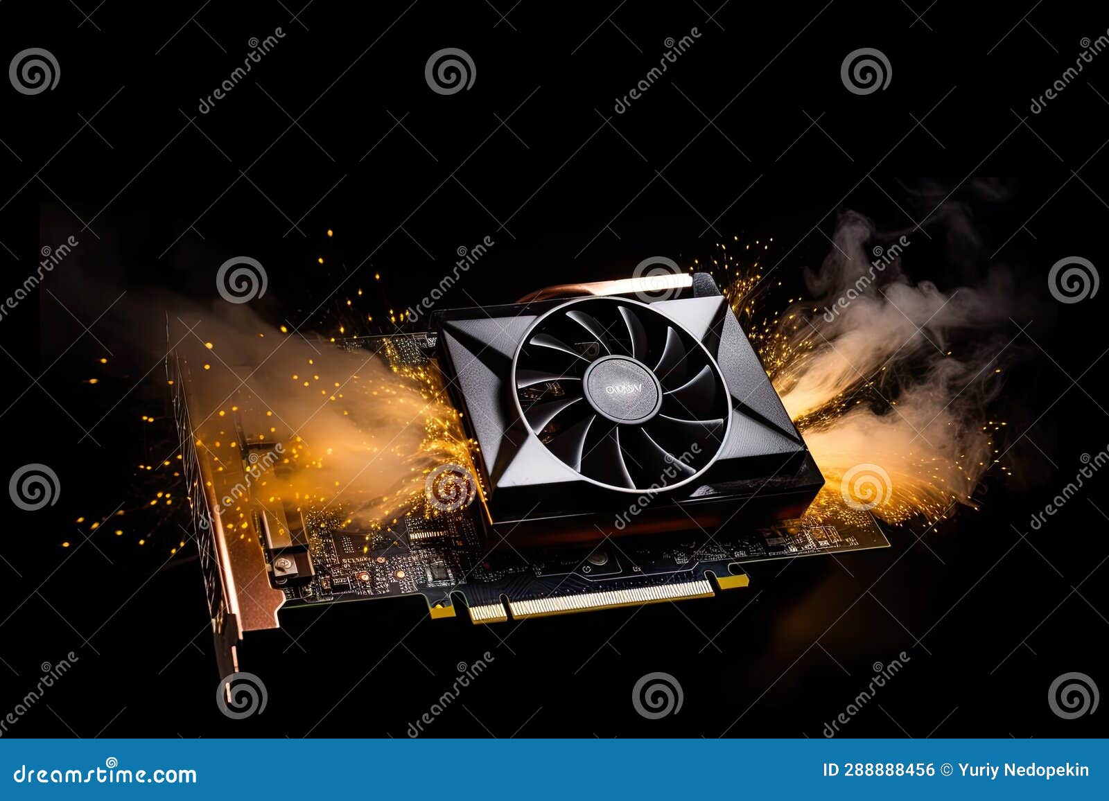 Dramatic Scene of Computer Components Undergoing Intense Overclocking ...