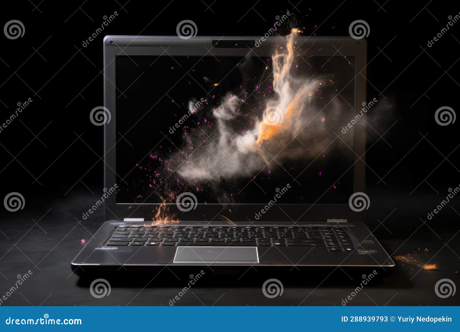 Dramatic Scene of Computer Components Undergoing Intense Overclocking ...