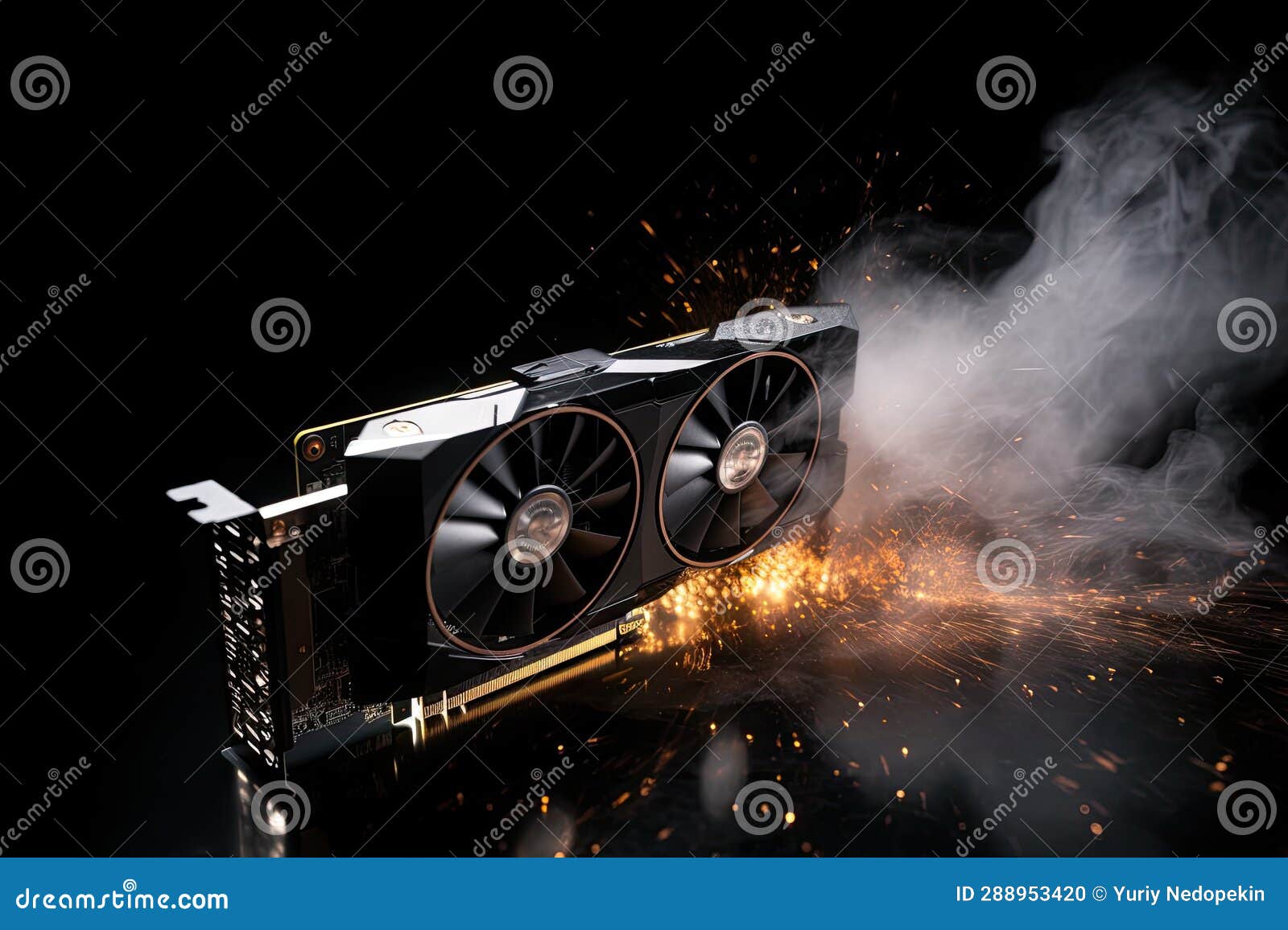 Dramatic Scene of Computer Components Undergoing Intense Overclocking ...