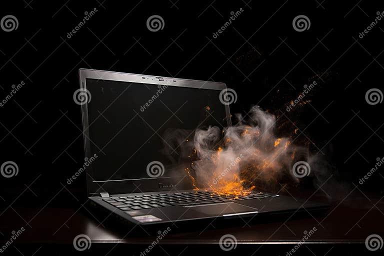 Dramatic Scene of Computer Components Undergoing Intense Overclocking ...