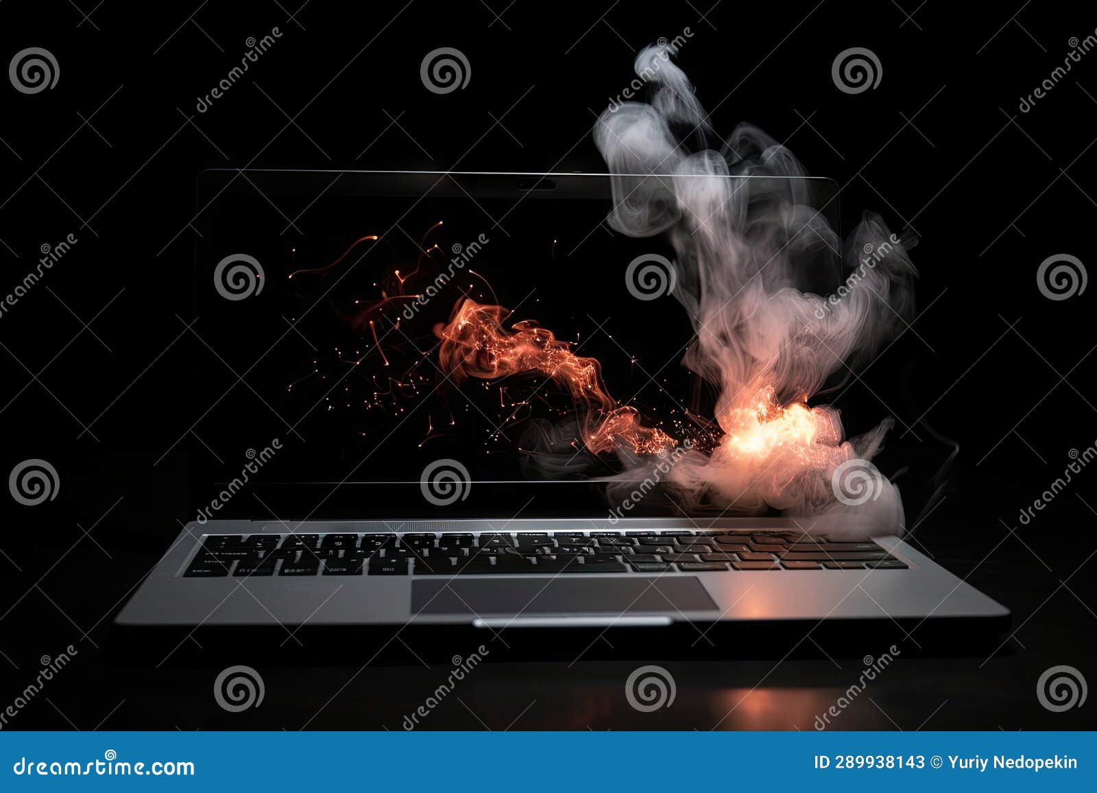 Dramatic Scene of Computer Components Undergoing Intense Overclocking ...